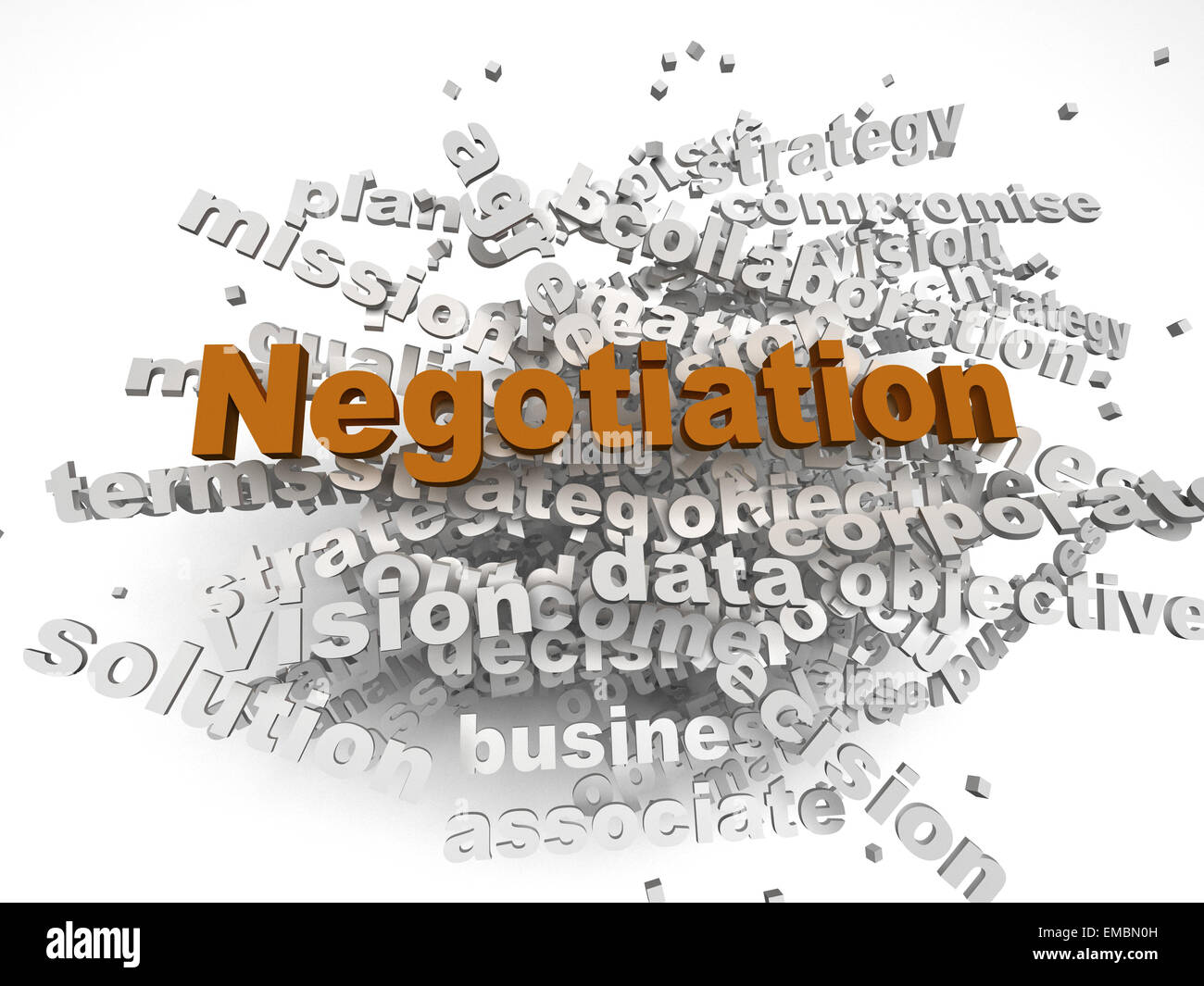 3d image negotiation issues concept word cloud background Stock Photo ...