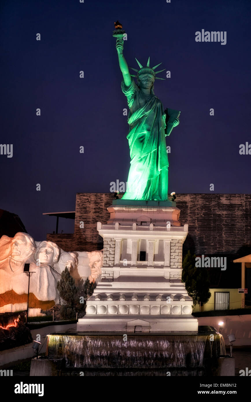 Miniature World. Statue of Liberty. Scaled models of World iconic ...