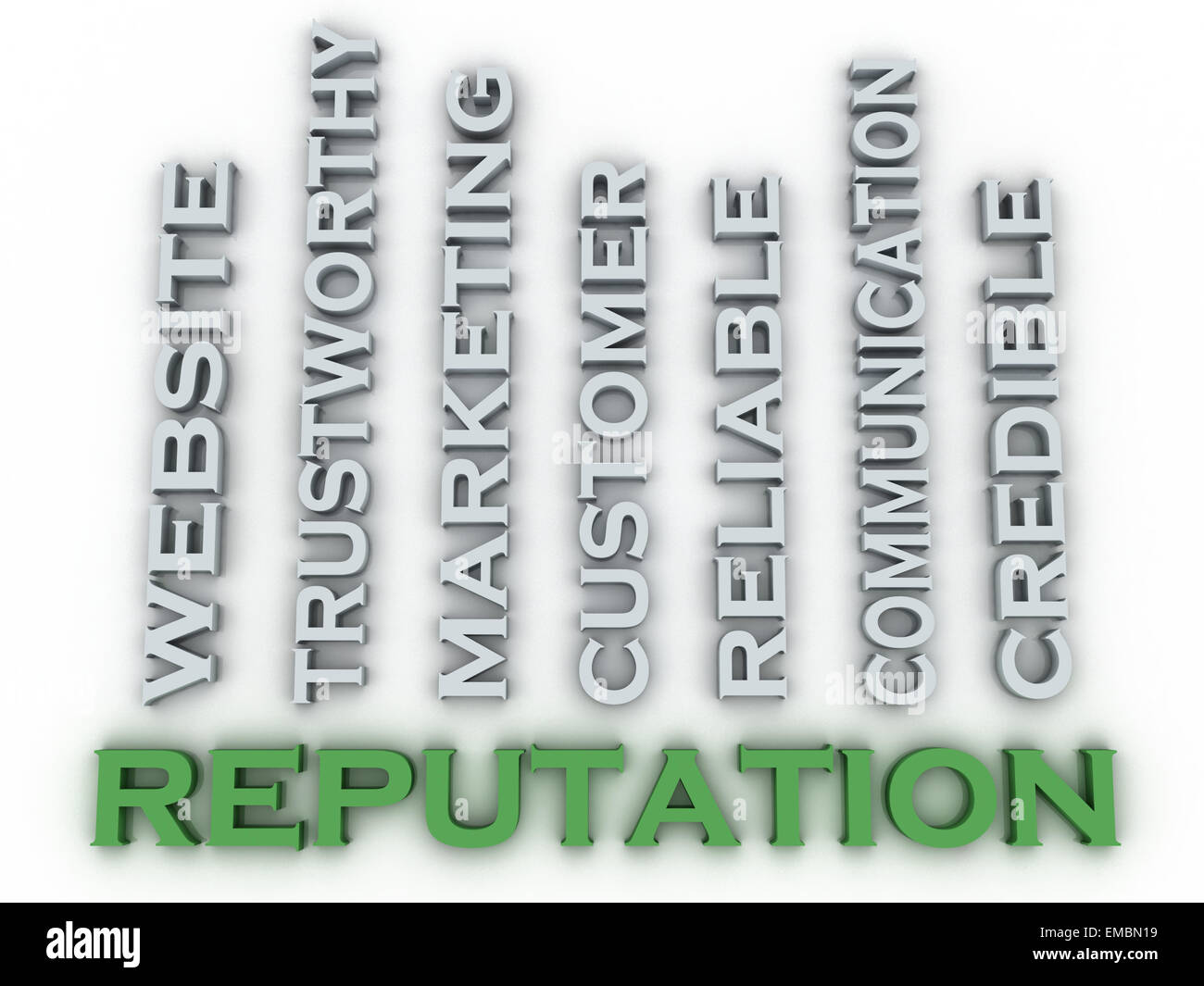 3d image Reputation issues concept word cloud background Stock Photo ...