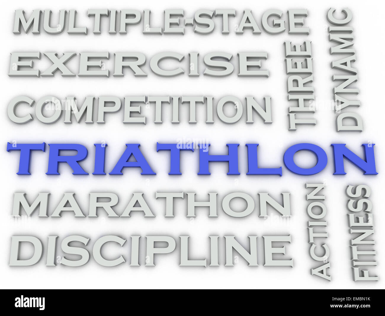 3d image Triathlon issues concept word cloud background Stock Photo - Alamy