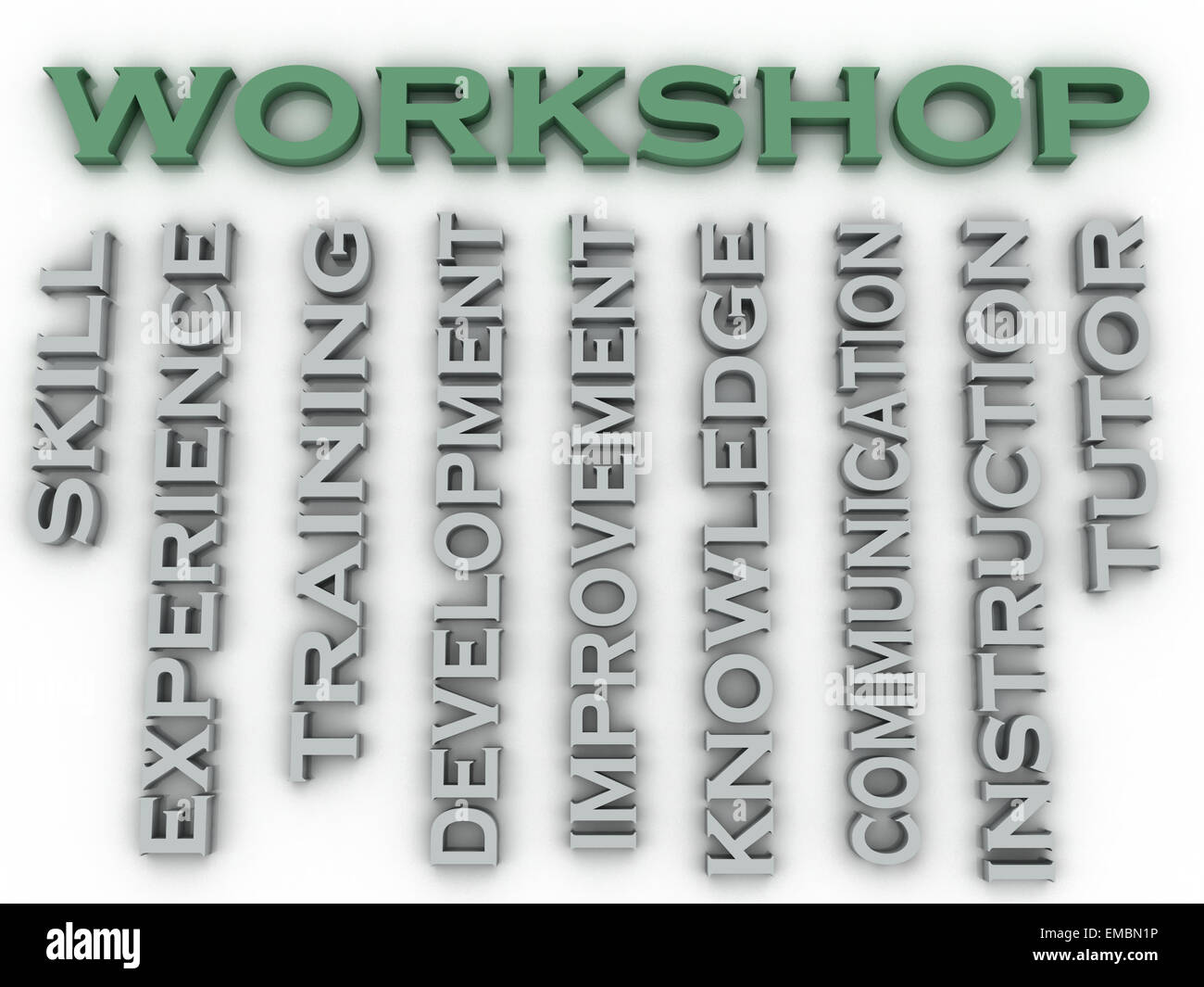 3d image Workshop issues concept word cloud background Stock Photo - Alamy