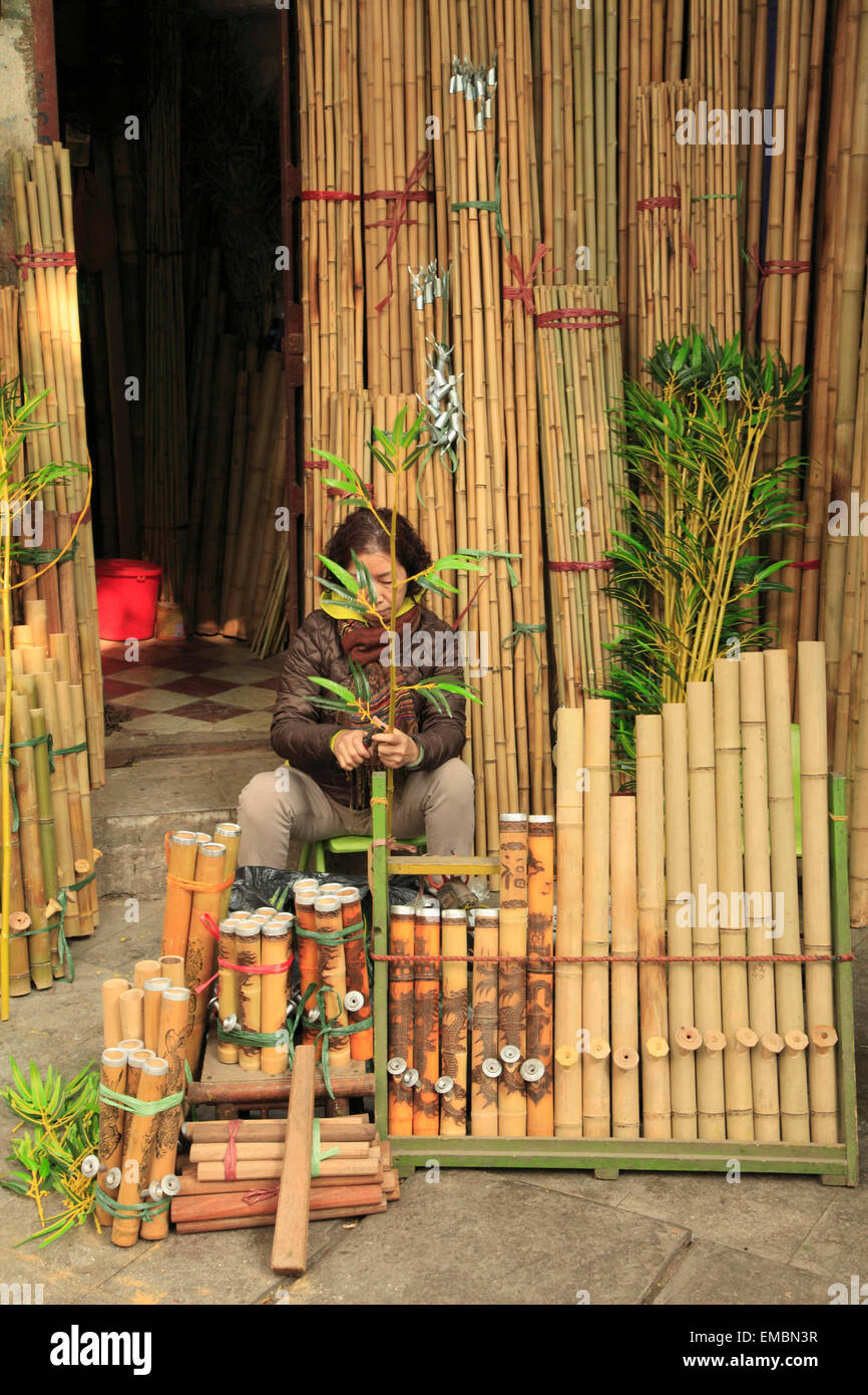 Vietnam, Hanoi, bamboo shop, vendor Stock Photo - Alamy