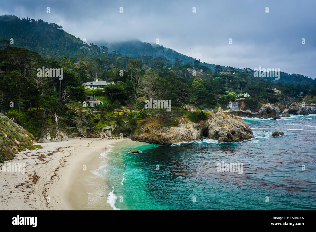 View of Gibson Beach, at Point Lobos State Natural Reserve, in Carmel ...