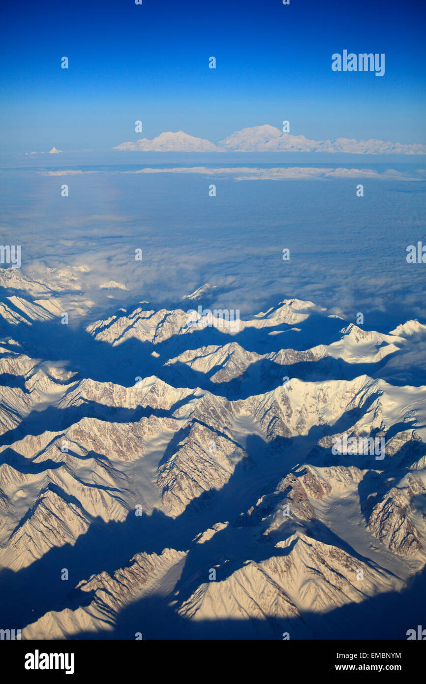 USA, Alaska, aerial view, Mount McKinley, Denali Stock Photo - Alamy