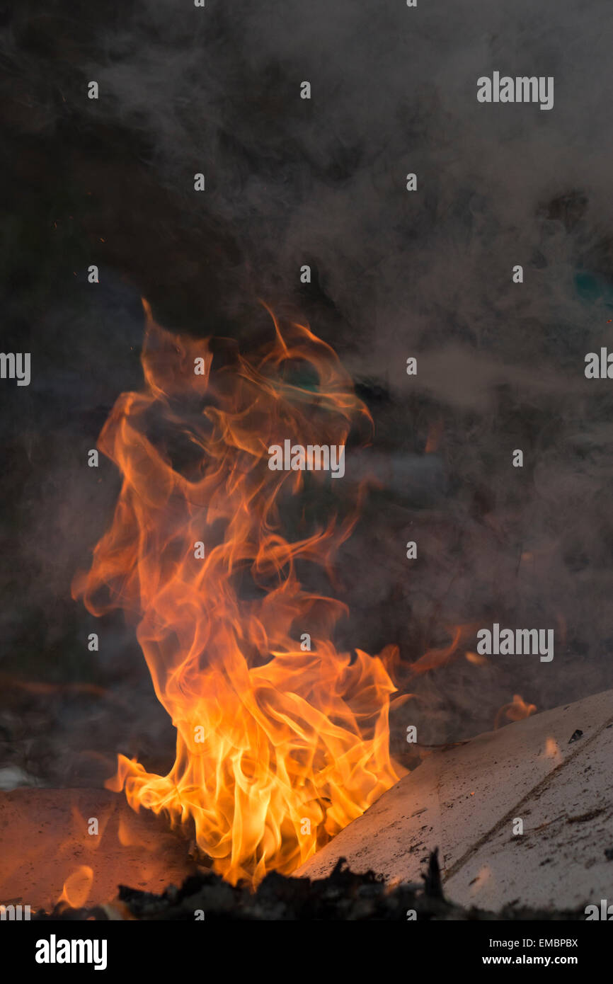 2 Fiery dancers Stock Photo - Alamy