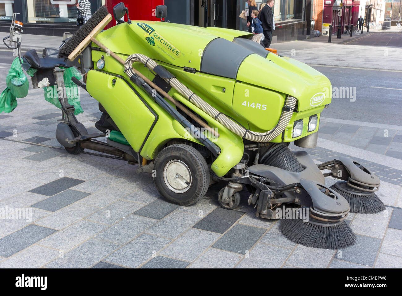 A Tennant 414RS Air sweeping machine for brushing and cleaning large ...
