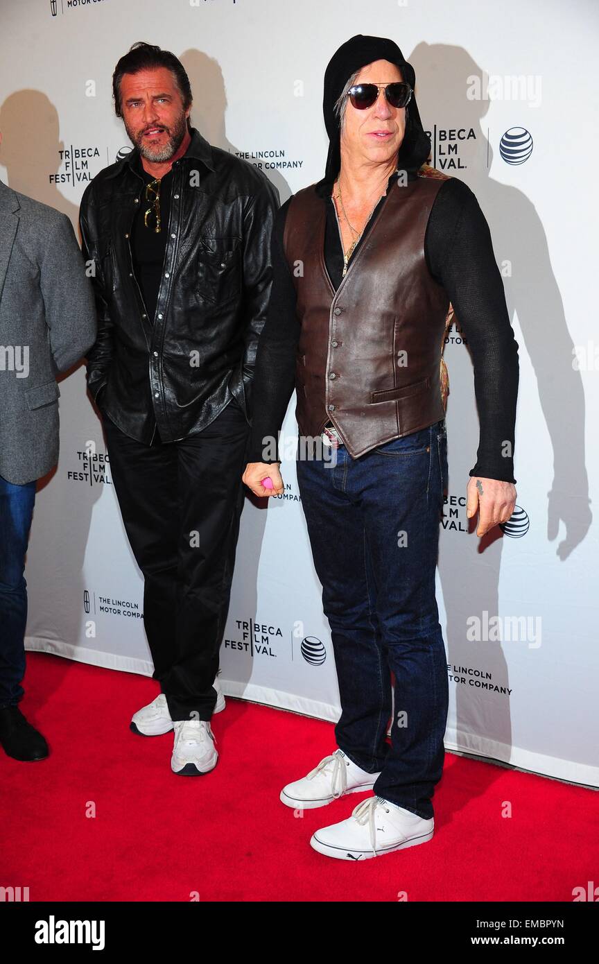 New York, NY, USA. 19th Apr, 2015. John Enos, Mickey Rourke at arrivals ...