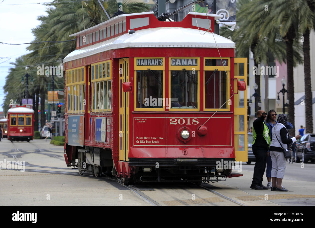 New orleans red streetcar hi-res stock photography and images - Alamy
