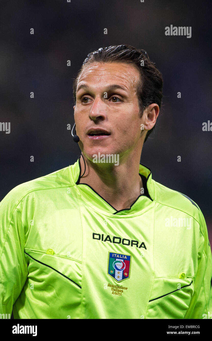 Milan, Italy. 19th Apr, 2015. Luca Banti (Referee) Football/Soccer ...
