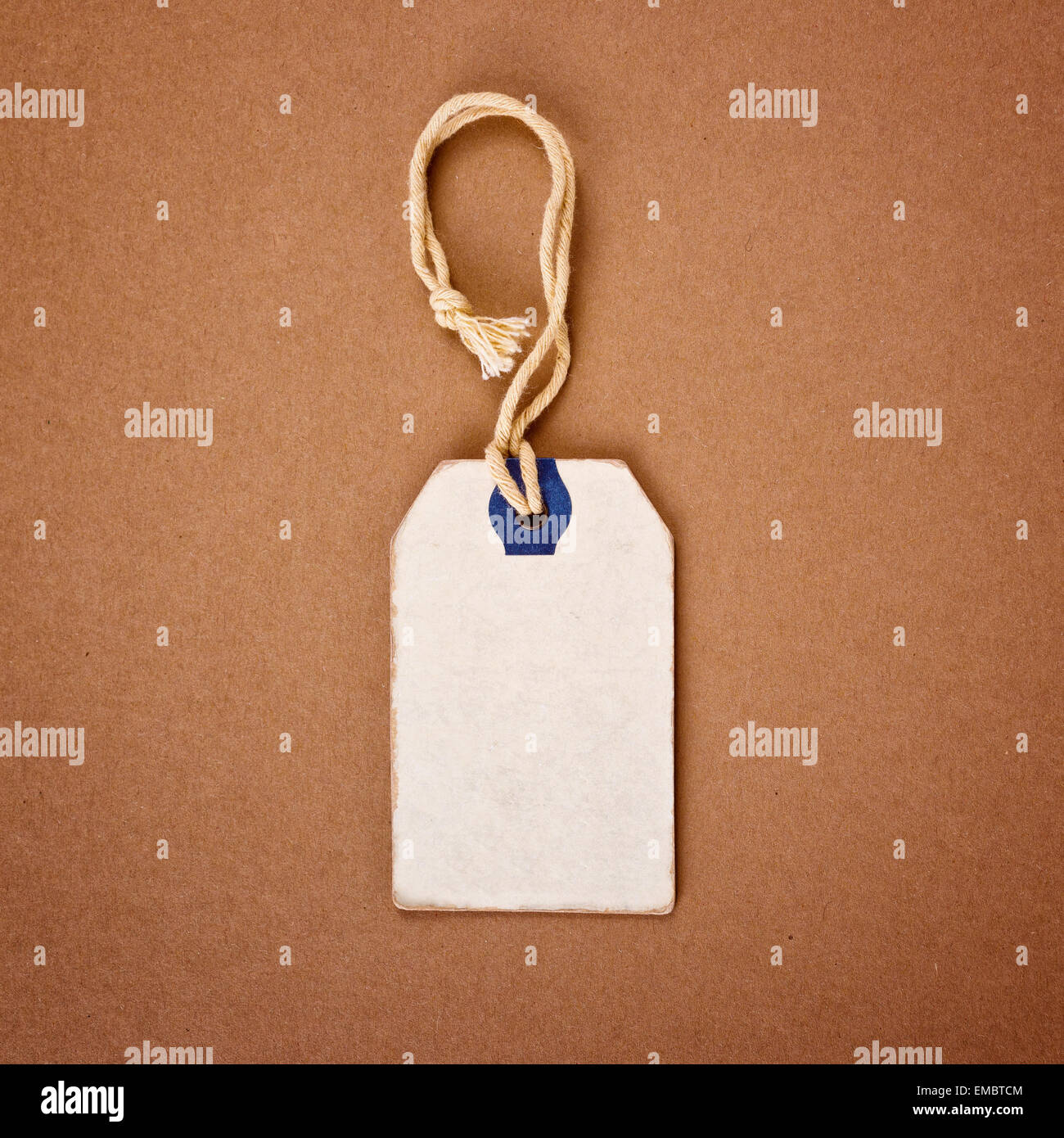 Blank Discount Vintage Price Tag Label as Copy Space on Brown Grunge ...