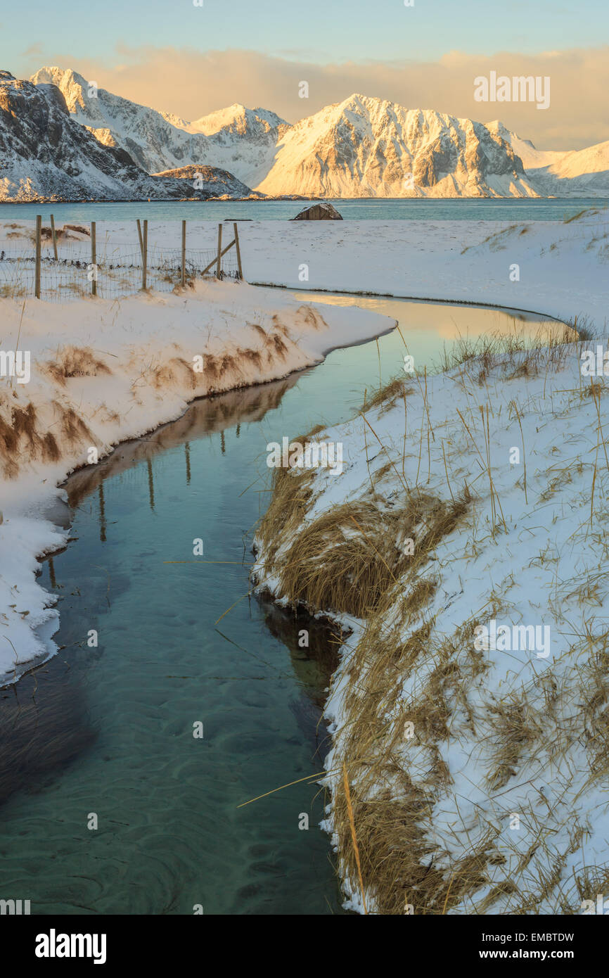 background, beach, cloudless, coast, coastal, cold, fjord, flow ...