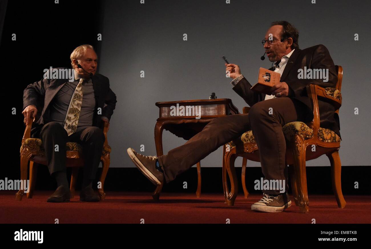British biologist Richard Dawkins (left) and American theoretical ...