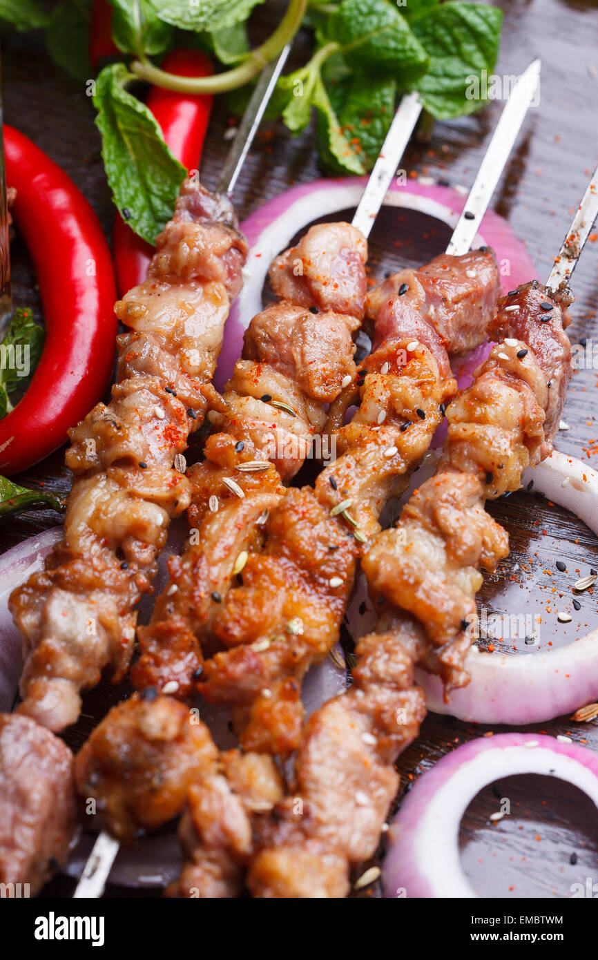 China food, roast mutton and beer Stock Photo - Alamy