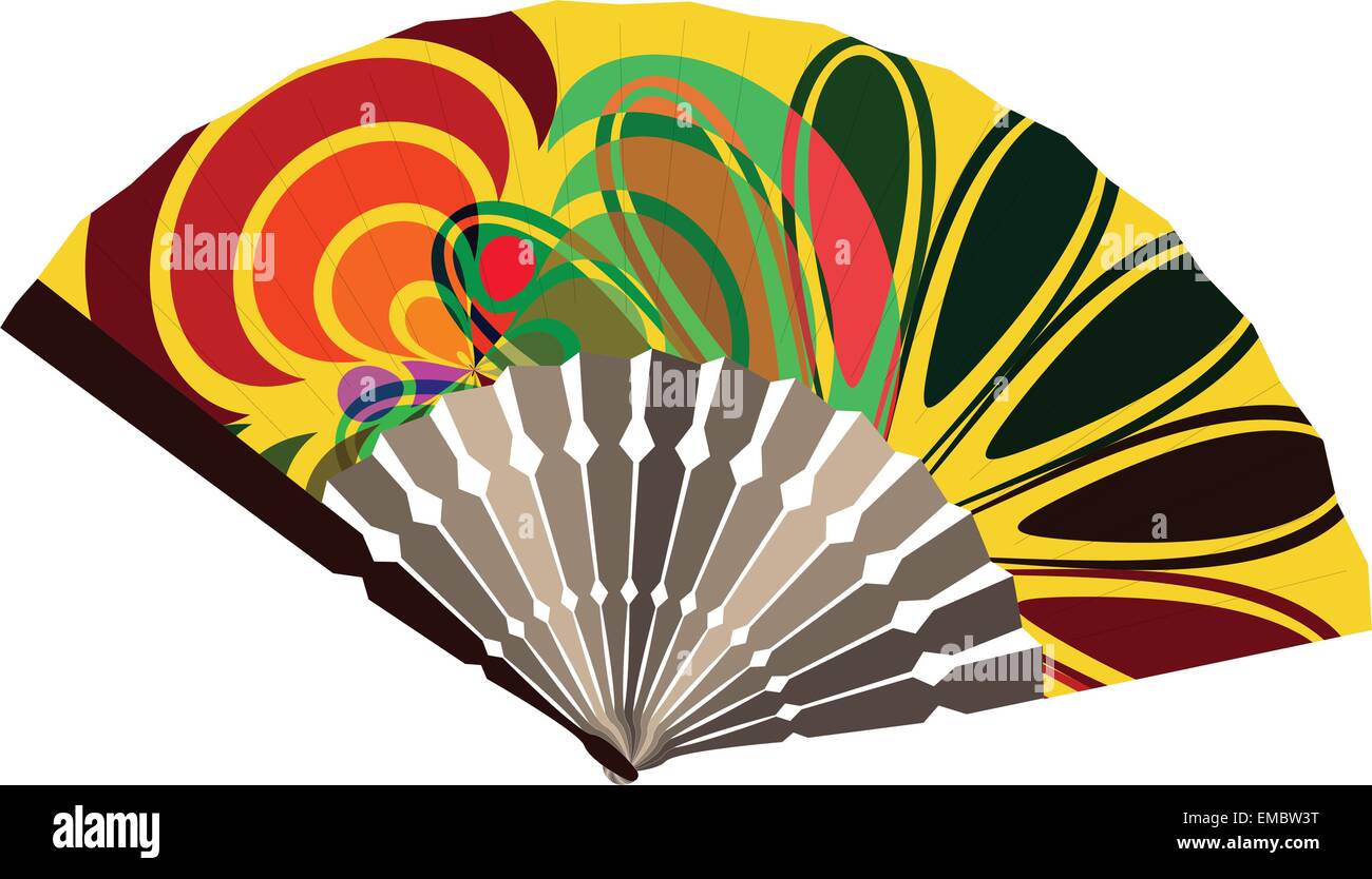 Chinese old fan Stock Vector Images - Alamy