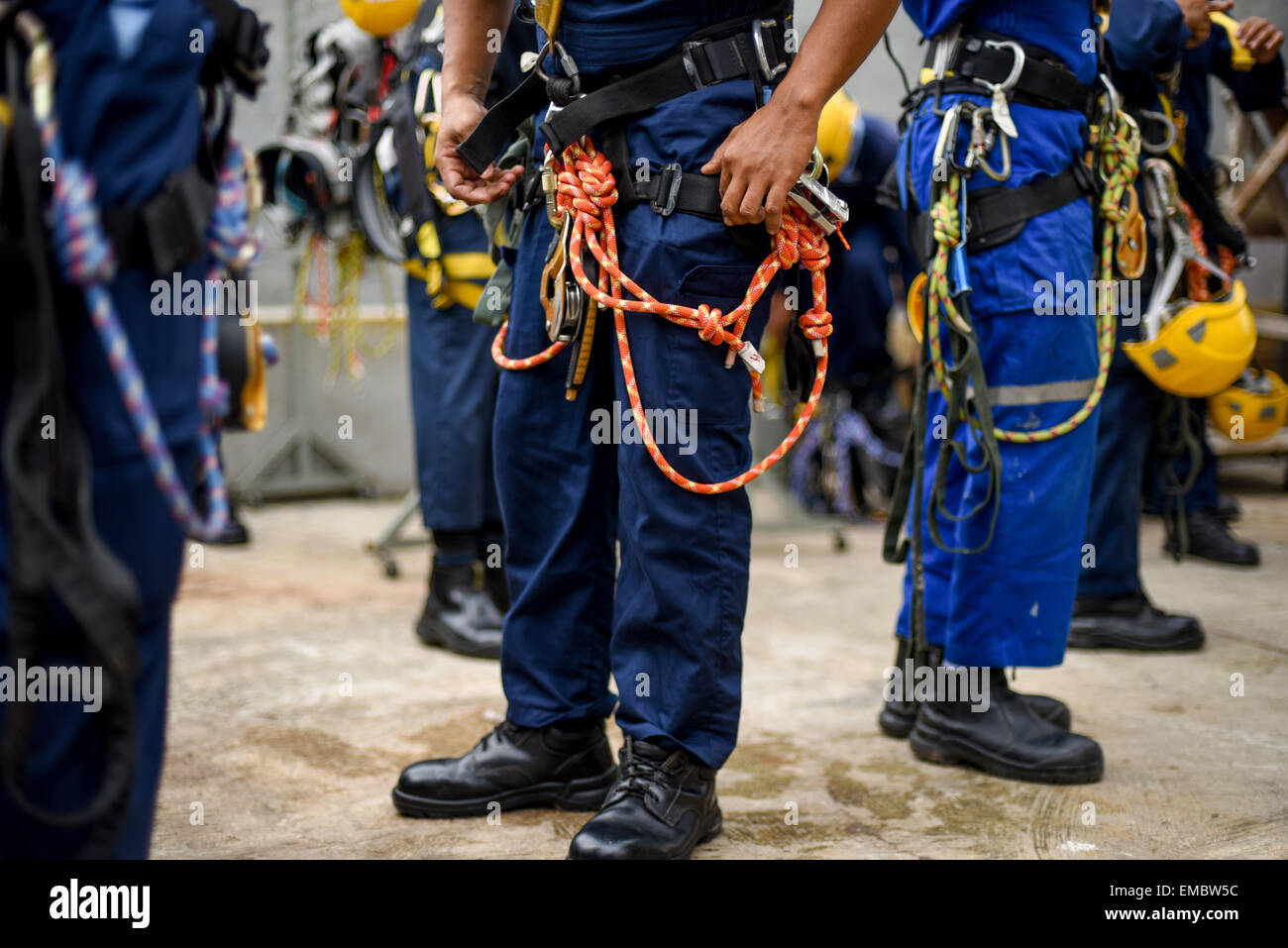 Rope access training in Jakarta Stock Photo - Alamy