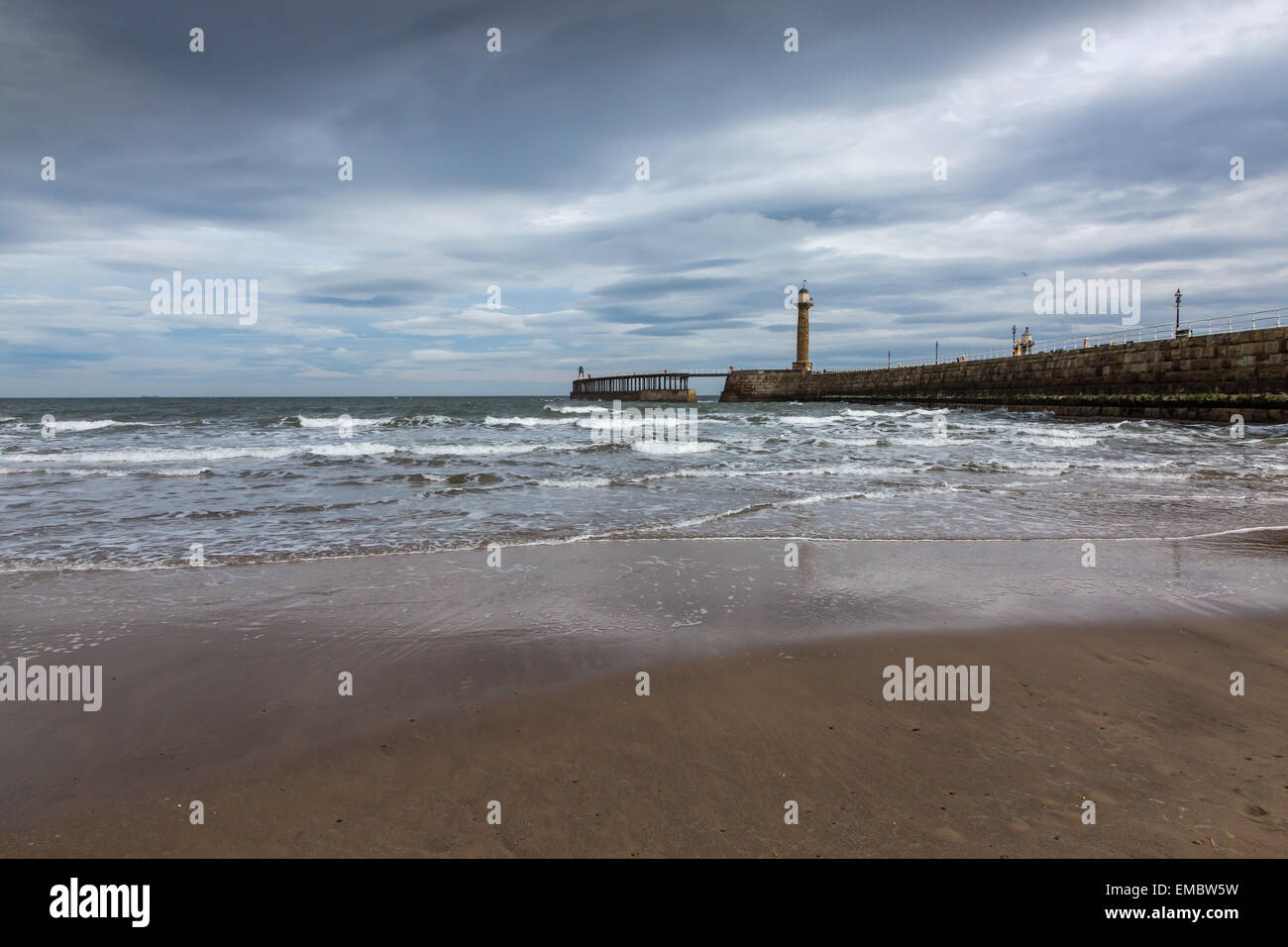 Whitby Pier, Yorkshire, England UK Stock Photo - Alamy