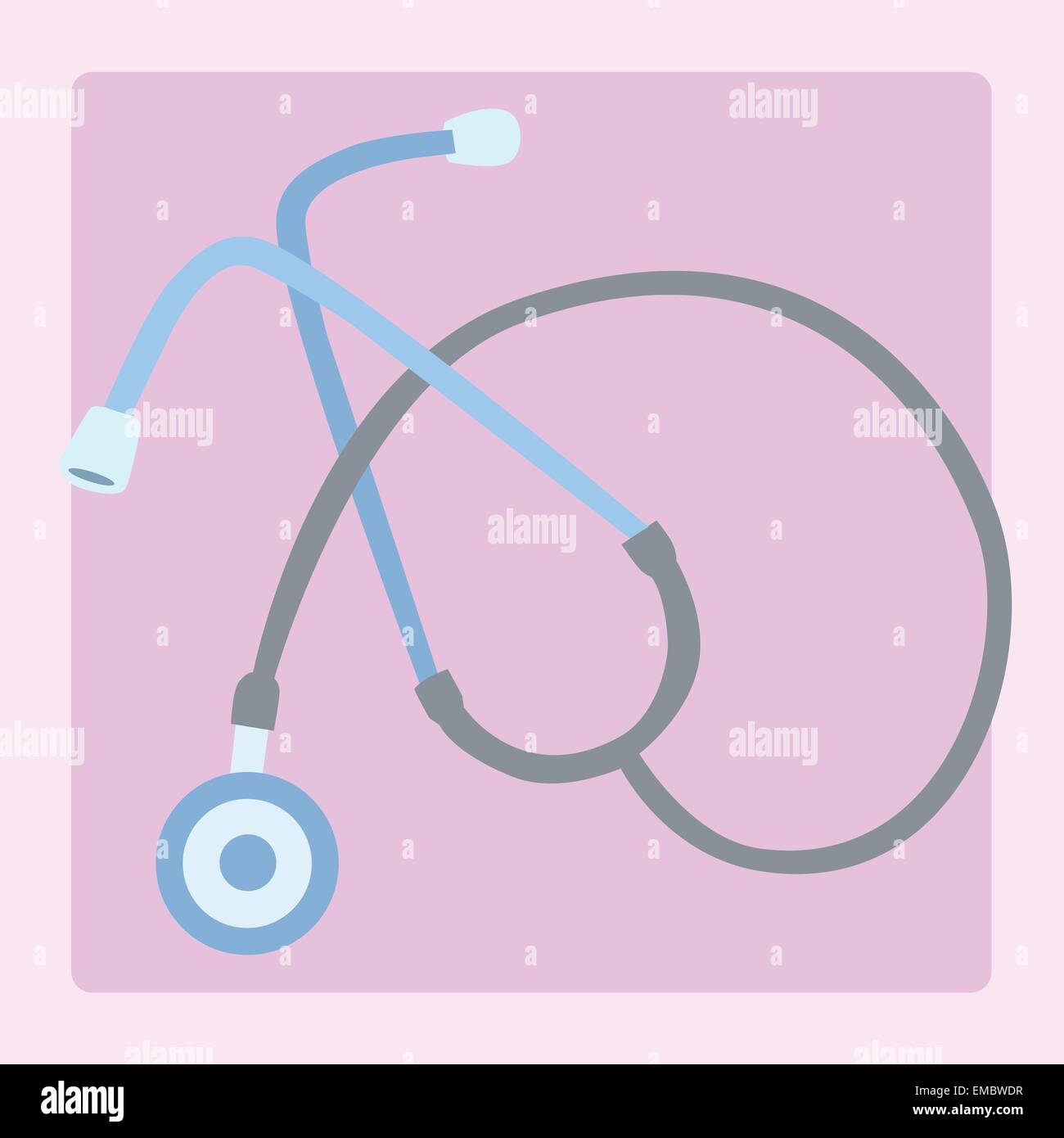 Medical device stethoscope on a neutral background icon symbol Stock ...