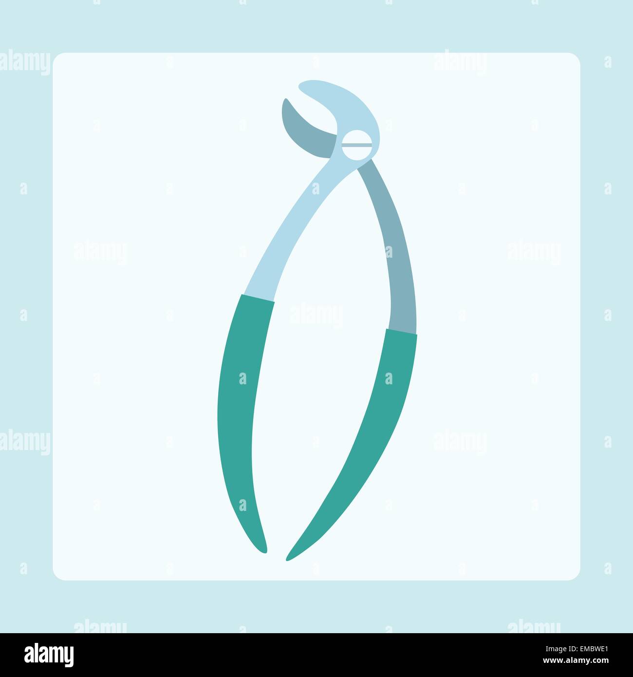 Medical forceps for tooth extraction dentist sign symbol pictogram ...