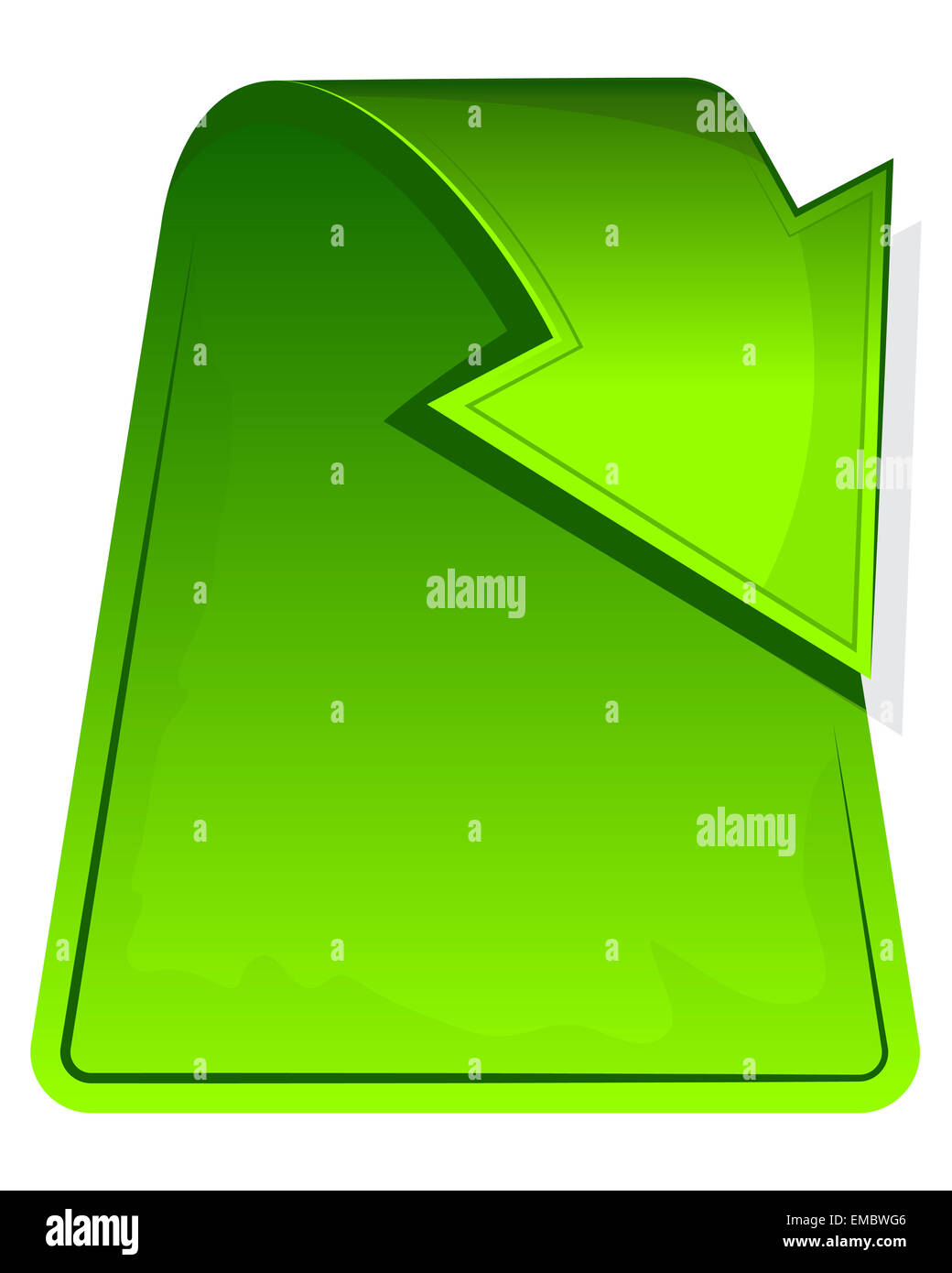 Green label with arrow Stock Photo - Alamy