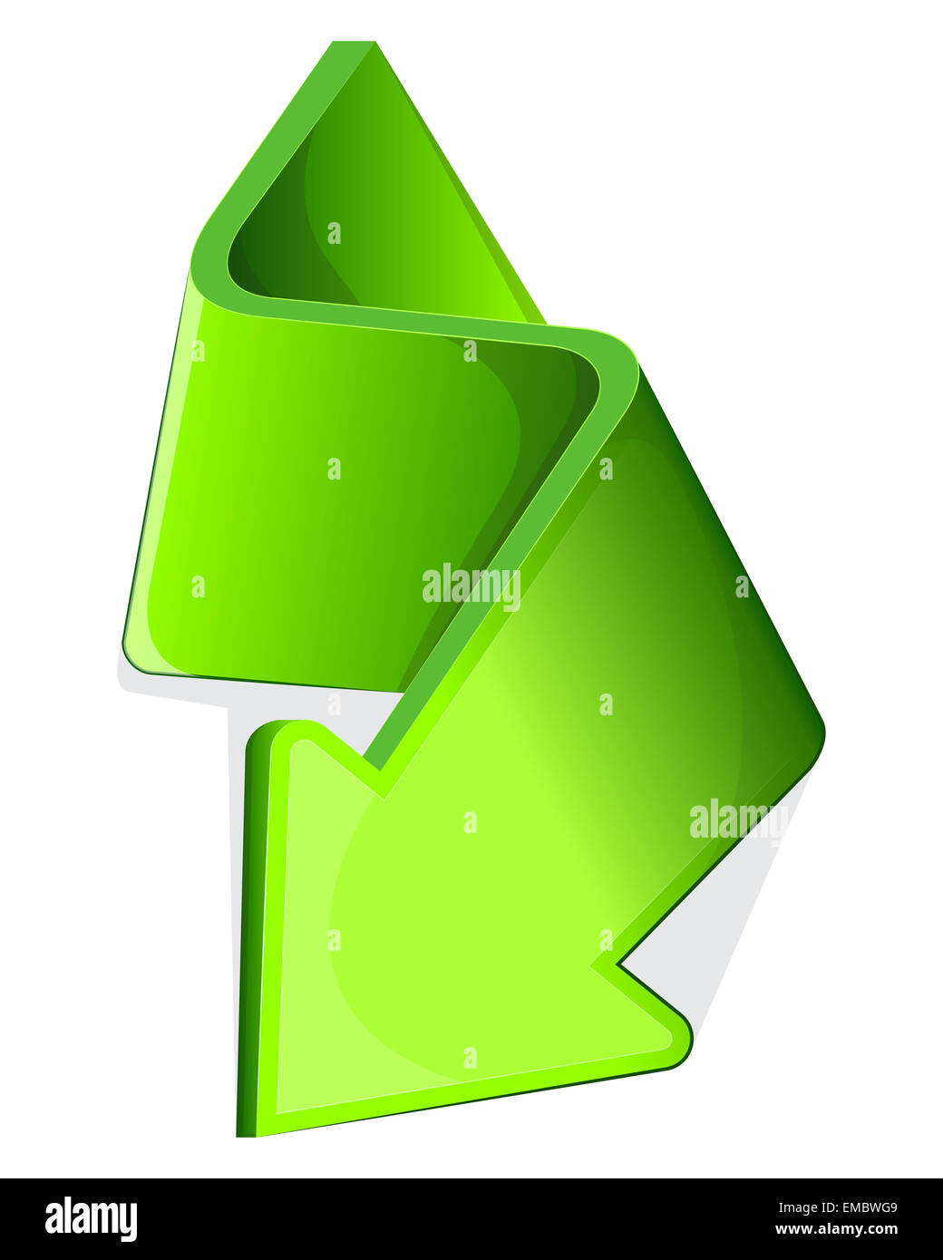 Icon with green arrow Stock Photo - Alamy