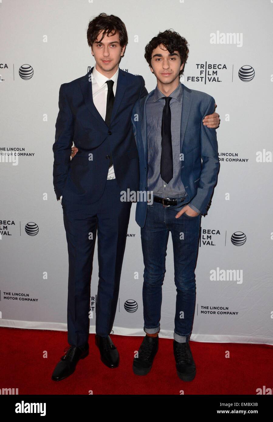 New York, NY, USA. 19th Apr, 2015. Nat Wolff, Alex Wolff at arrivals ...