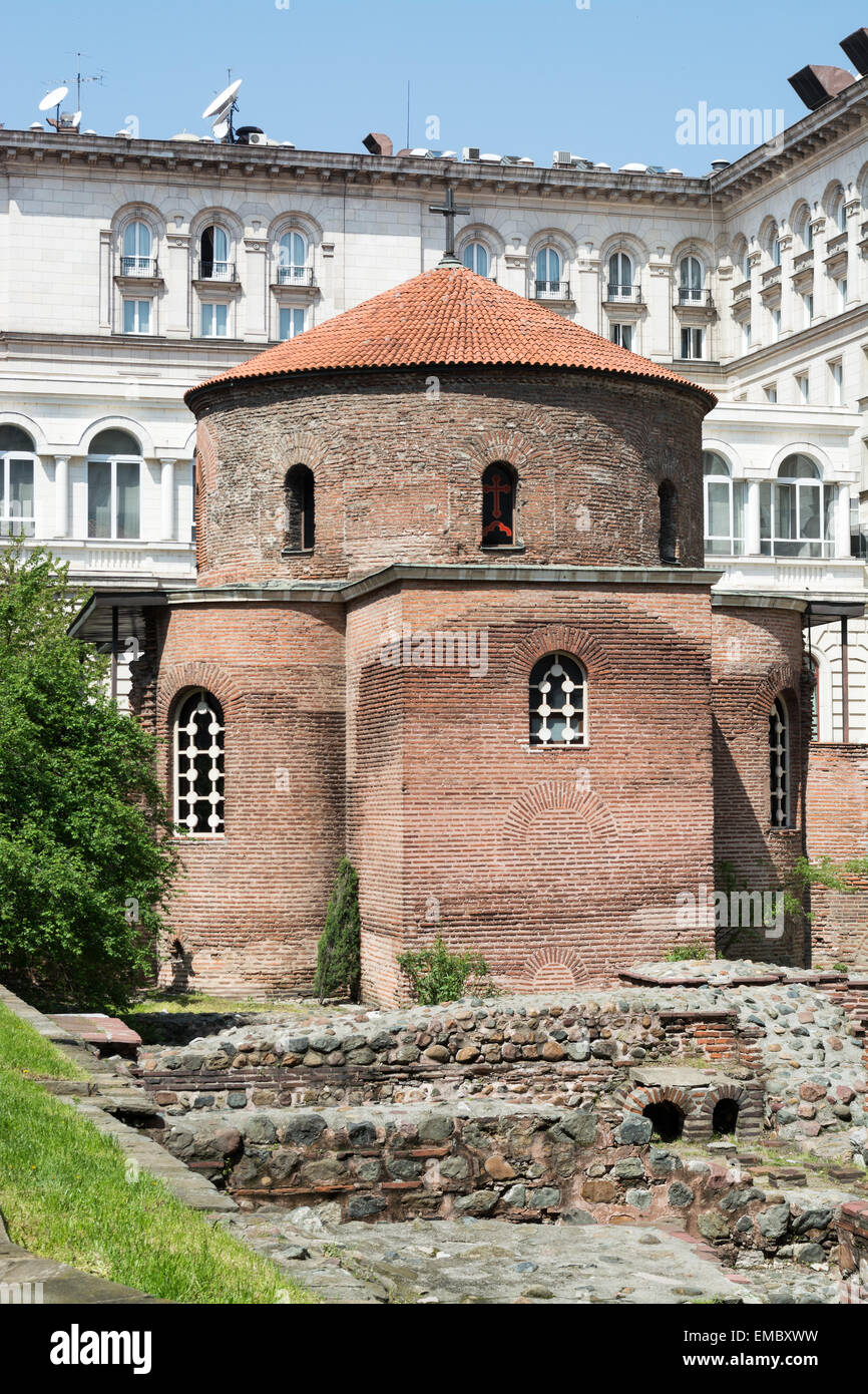The Church of Saint George, an Early Christian red brick rotunda, Sofia, Bulgaria Stock Photo ...