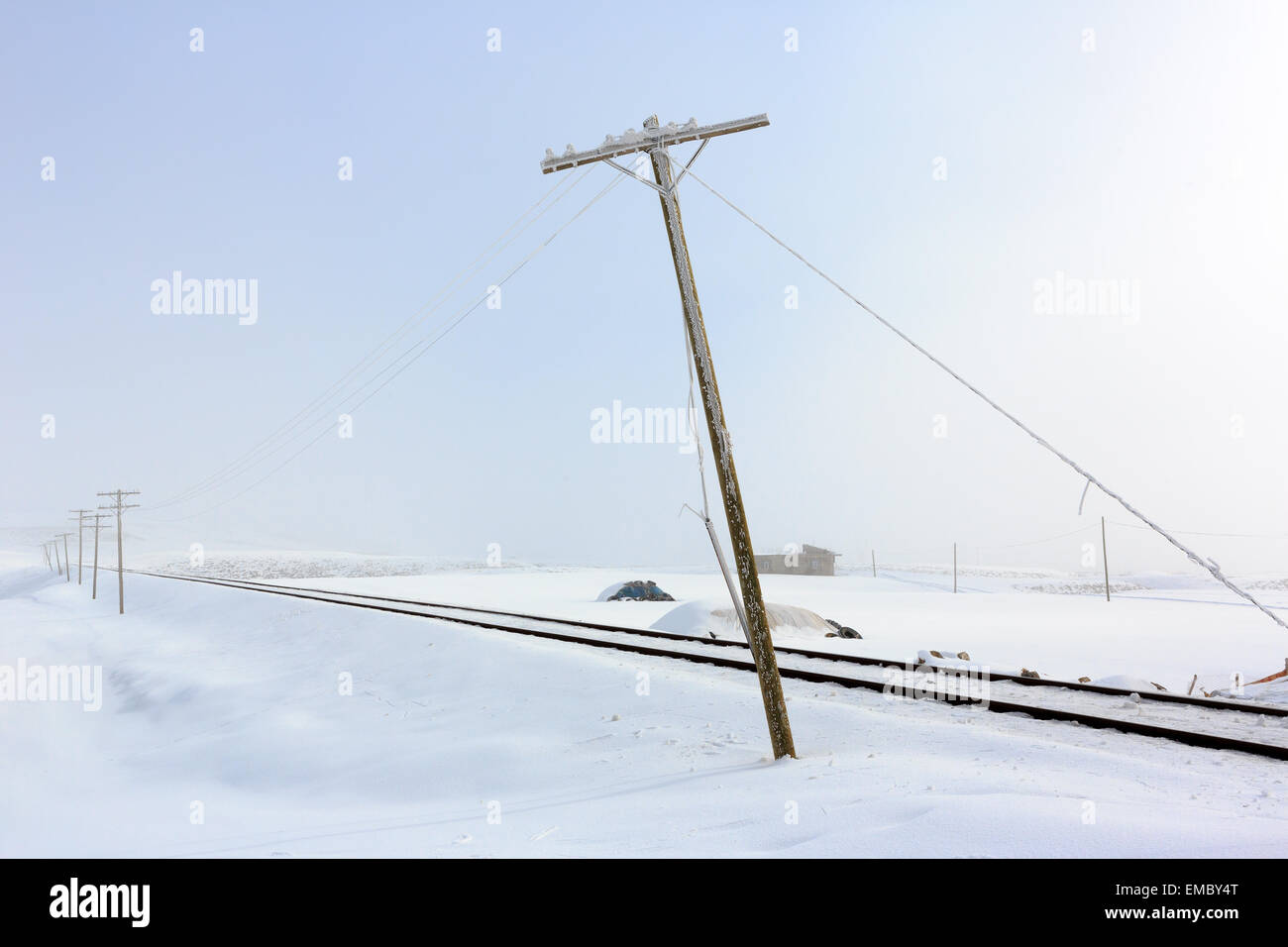 Railway telegraph poles hi-res stock photography and images - Alamy