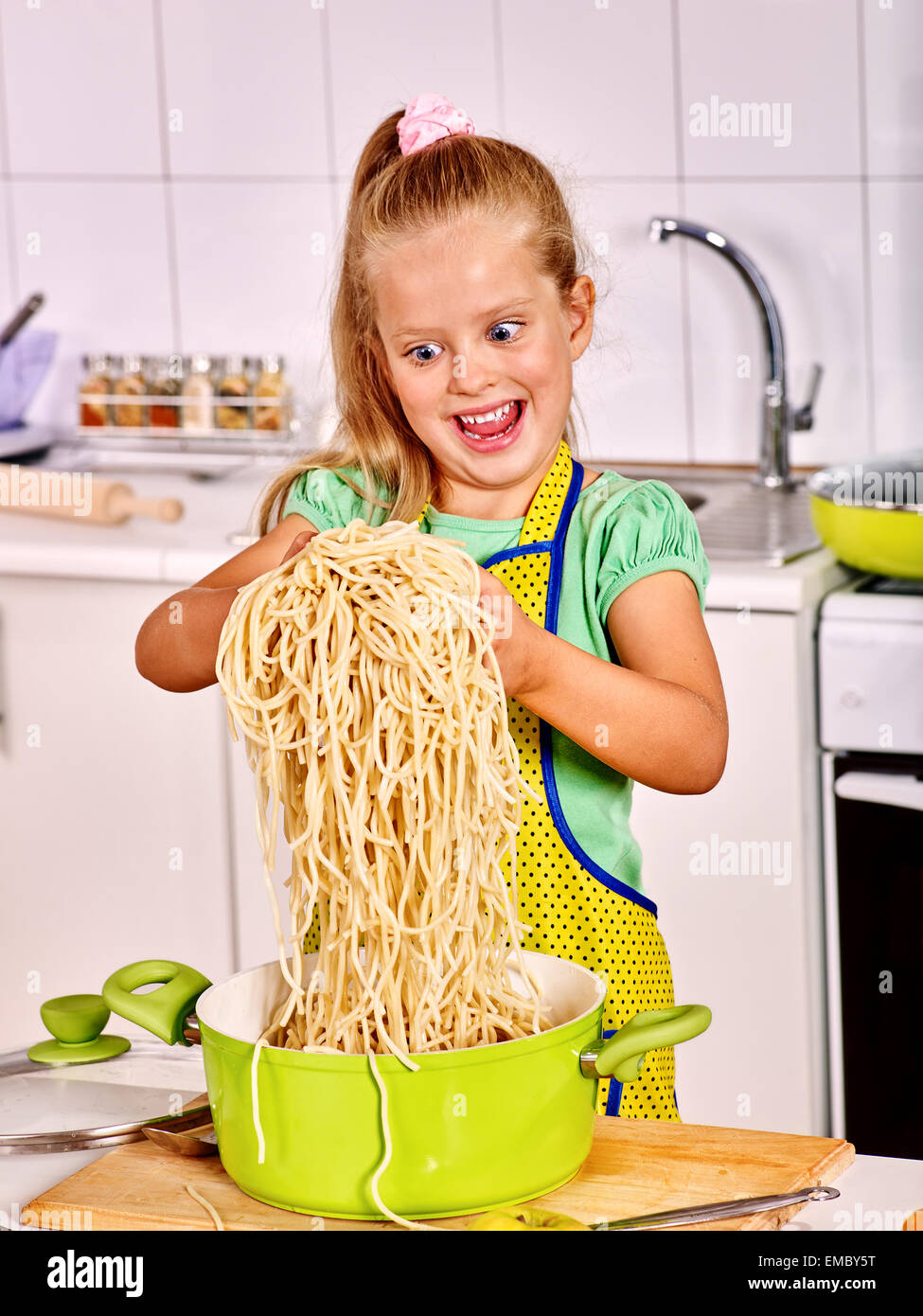 Children cooking at kitchen Stock Photo - Alamy