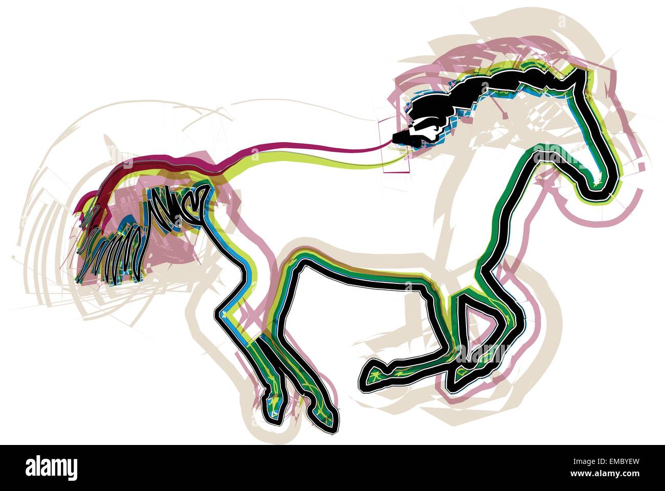 abstract horse illustration Stock Vector Image & Art - Alamy