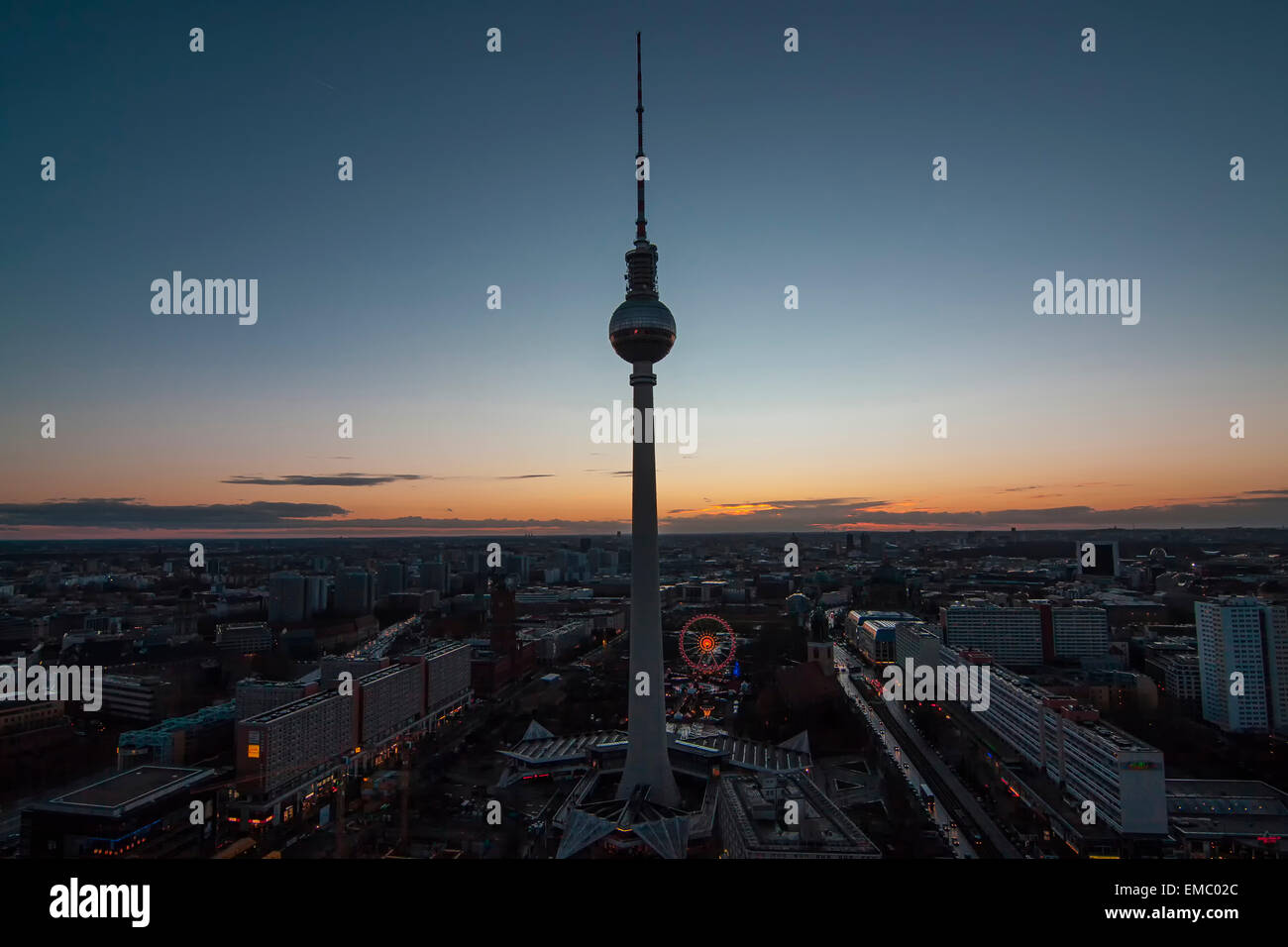 Germany, Berlin, view over the city at sunset Stock Photo - Alamy