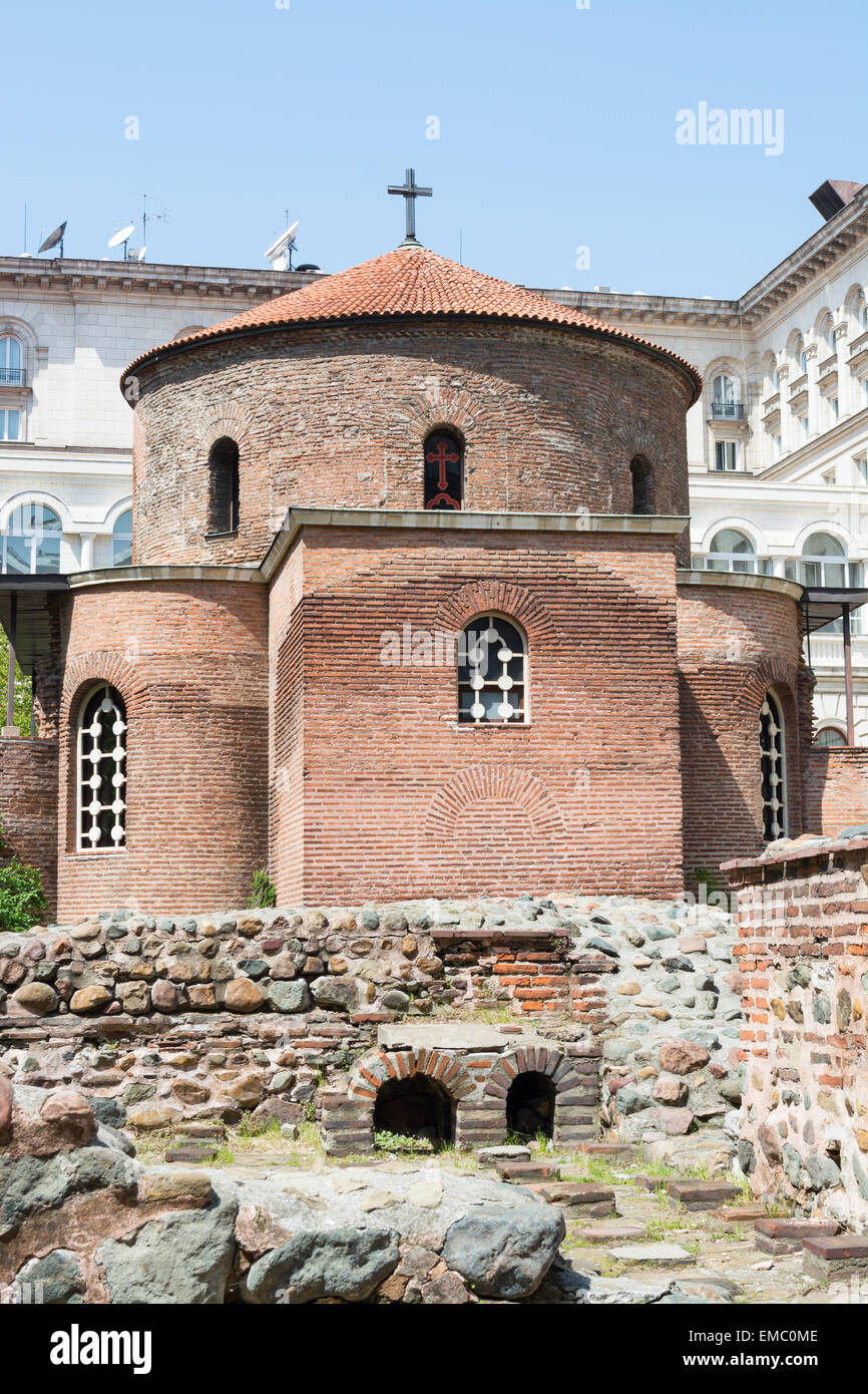 The Church of Saint George, an Early Christian red brick rotunda, Sofia, Bulgaria Stock Photo ...