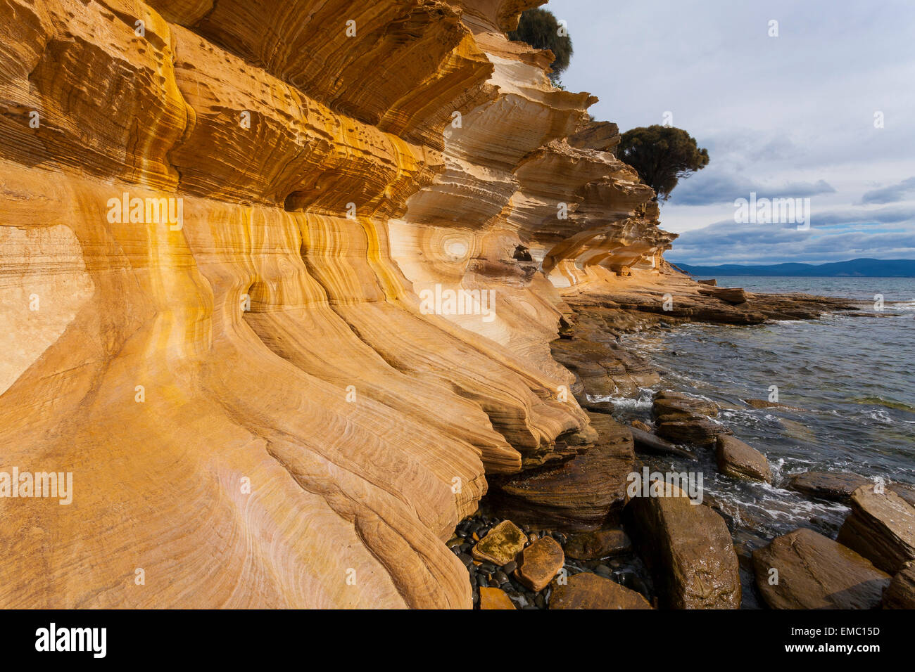 Painted Cliffs - Maria Island National Park - Tasmania - Australia ...