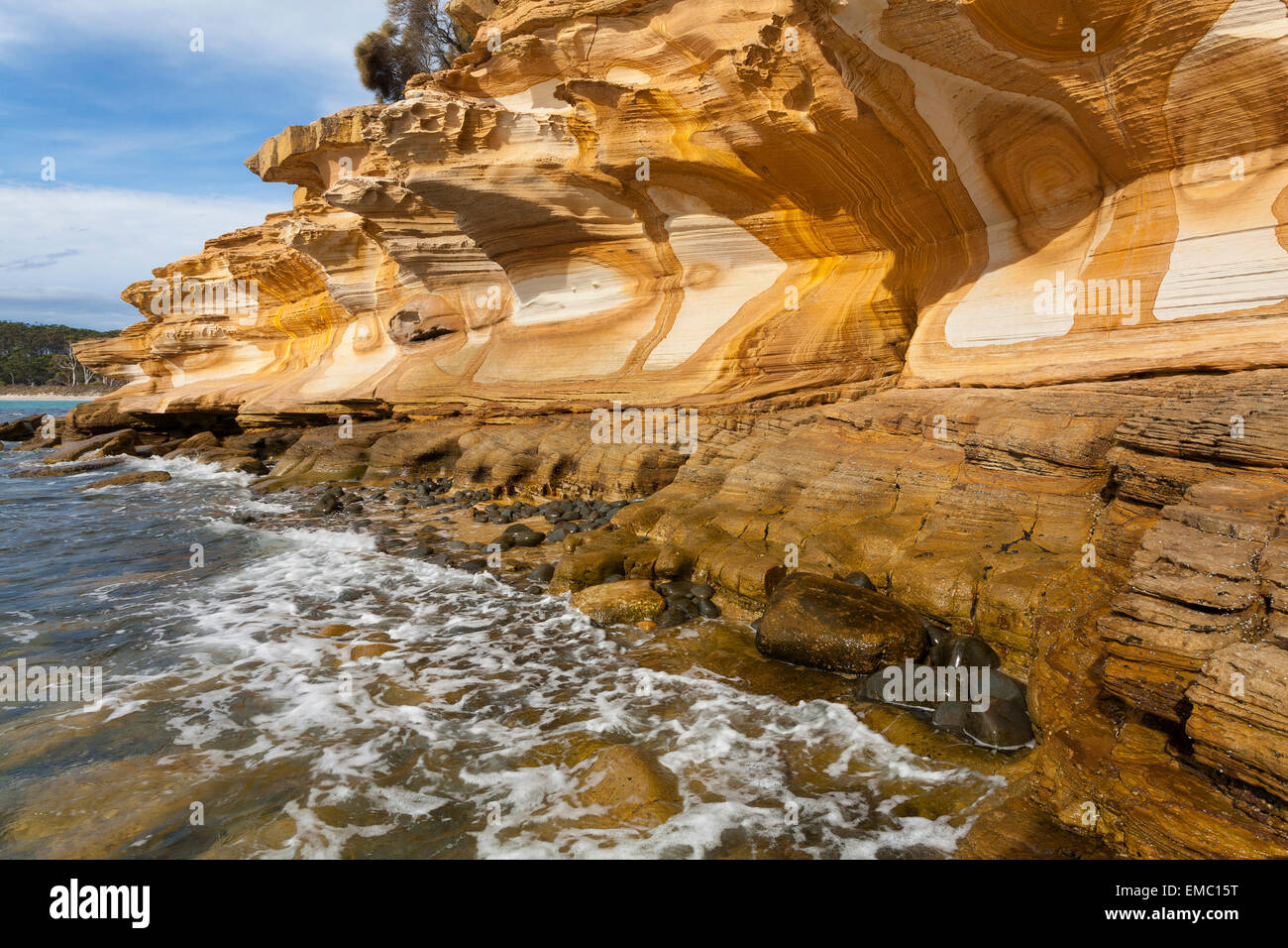 Painted Cliffs - Maria Island National Park - Tasmania - Australia ...