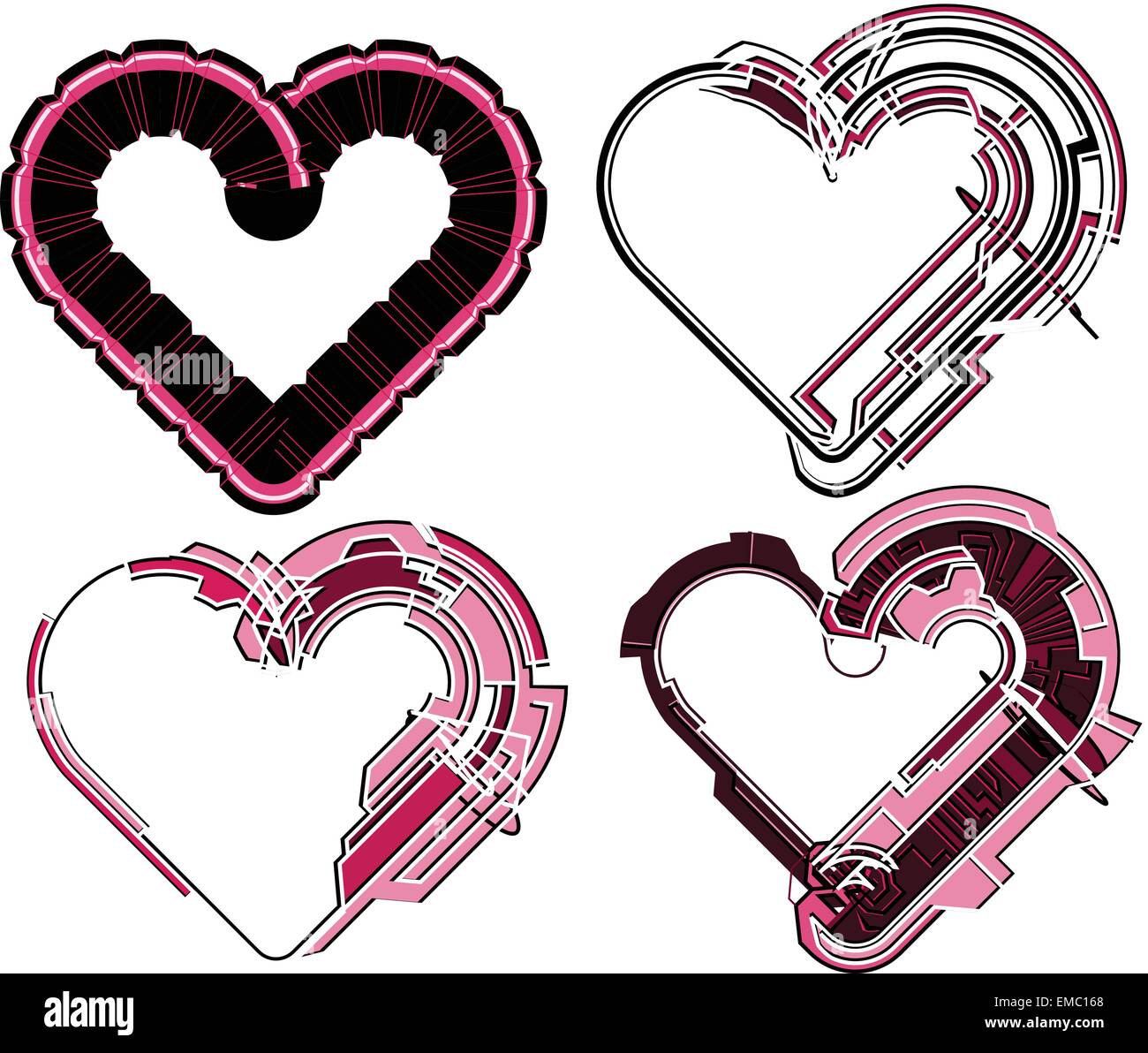 Illustration of Abstract colorful heart Stock Vector Image & Art - Alamy
