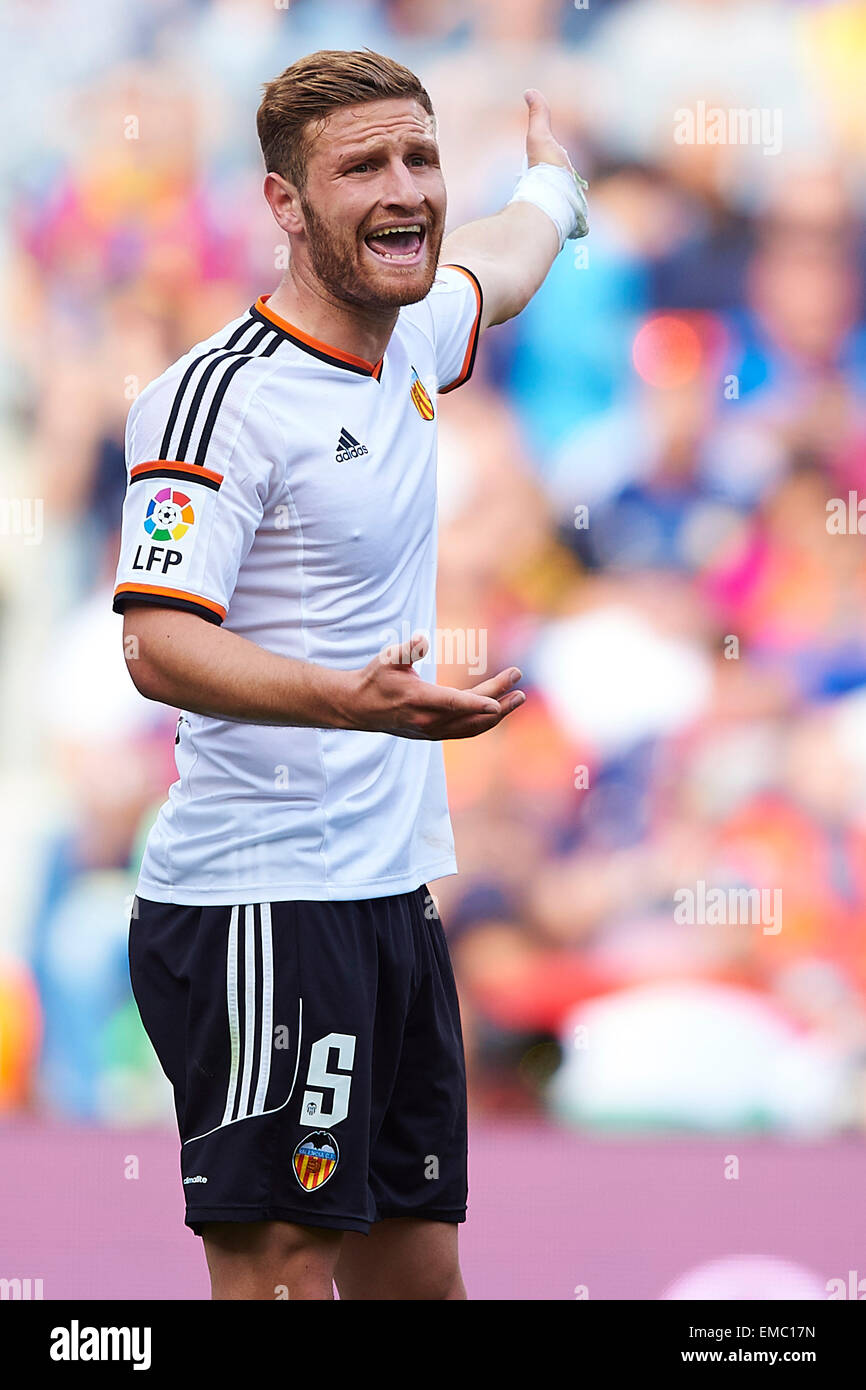 Shkodran Mustafi (Valencia CF), during La Liga soccer match between FC ...