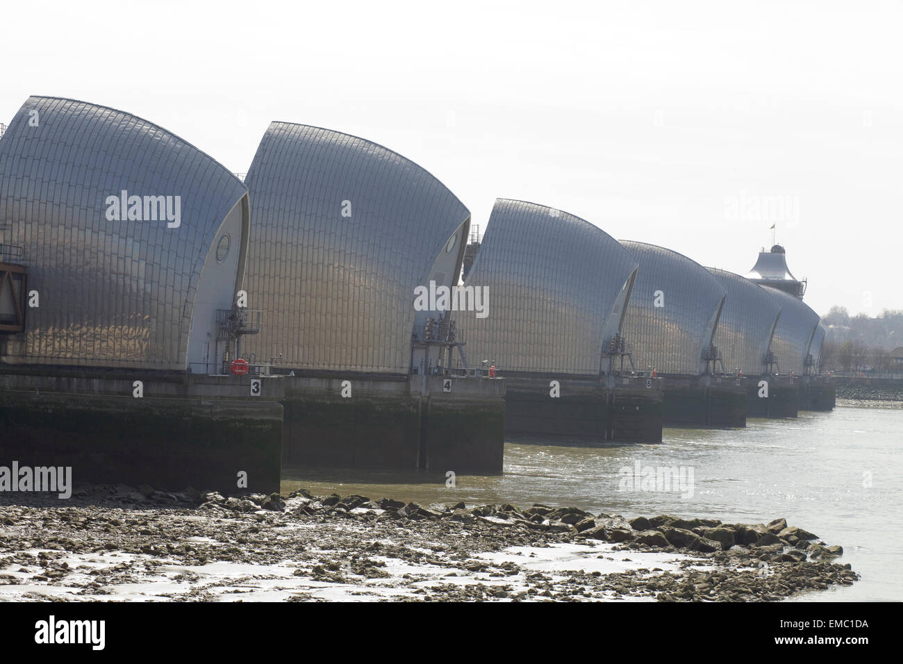 Thames barrier London England Stock Photo - Alamy