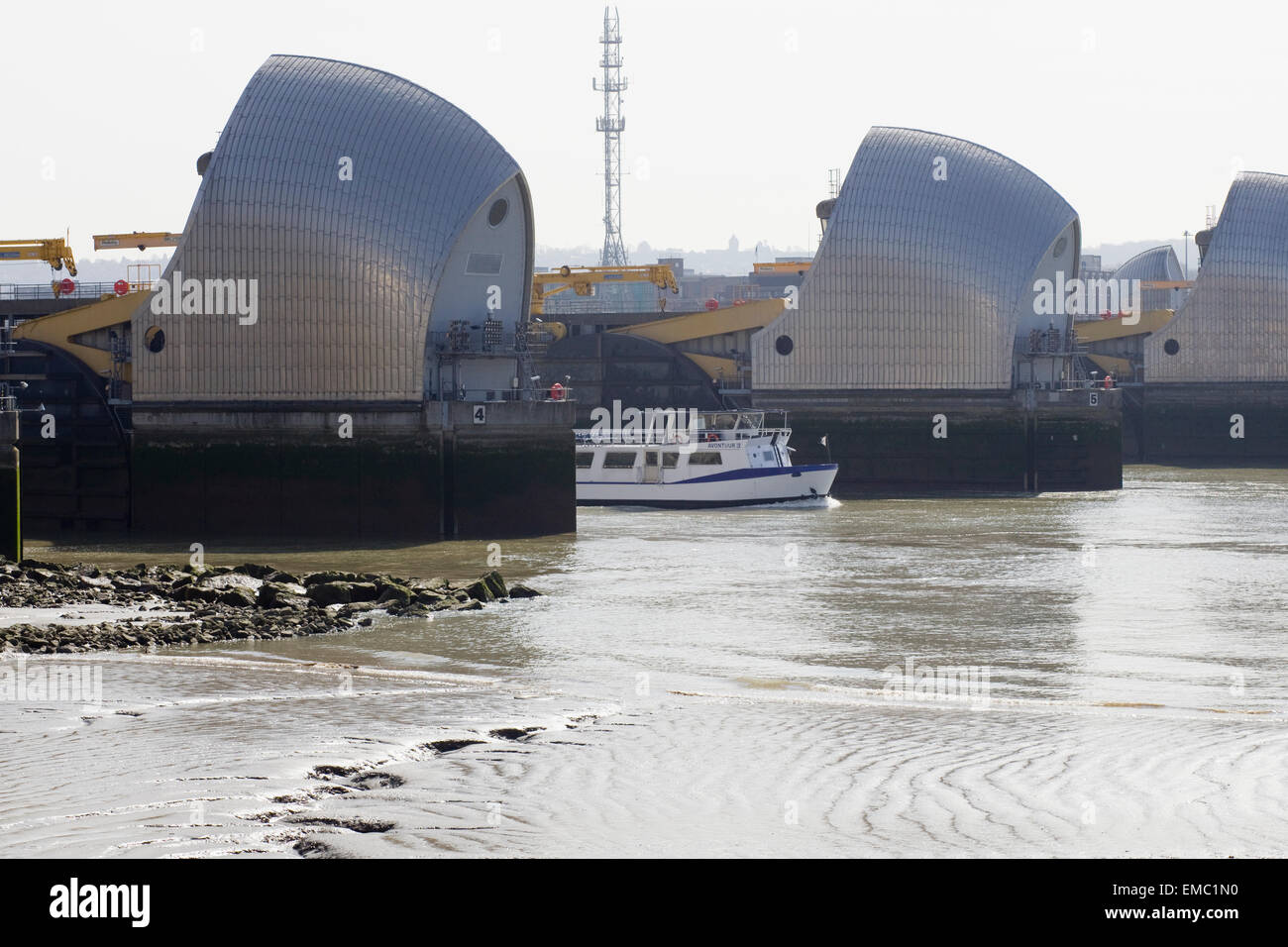 Thames barrier London England Stock Photo - Alamy