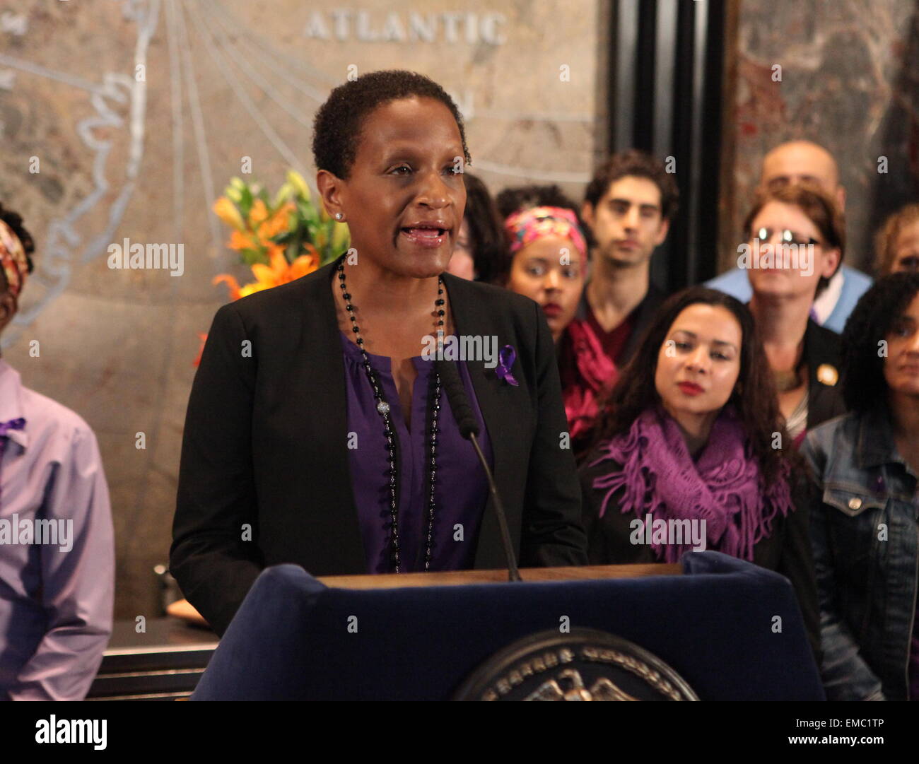 City Officials light The Empire State Building Purple in honor of ...
