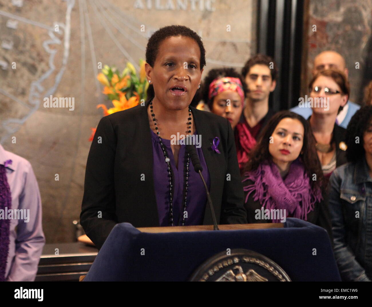 City Officials light The Empire State Building Purple in honor of ...