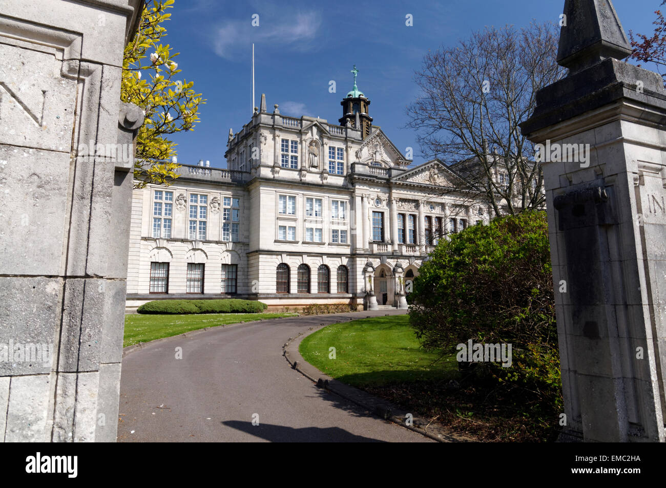 Cardiff university building Cathays Park, Cardiff, South Wales Stock ...