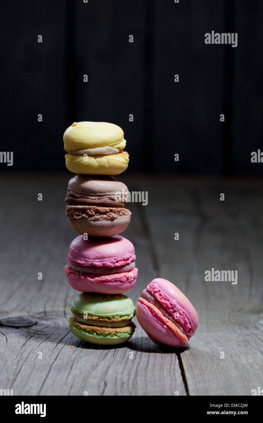 Stack of different macarons Stock Photo - Alamy