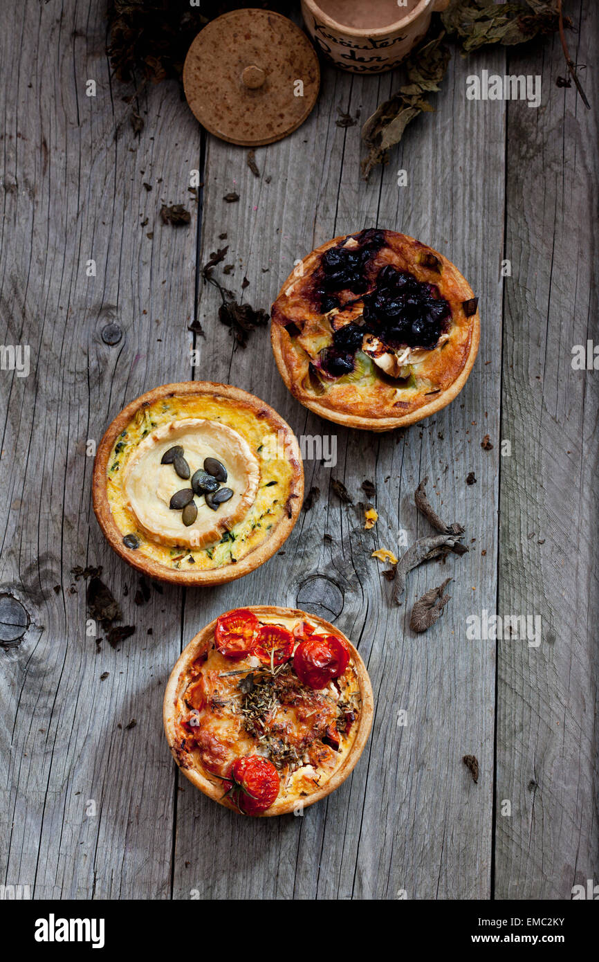 Three different tarts Stock Photo - Alamy