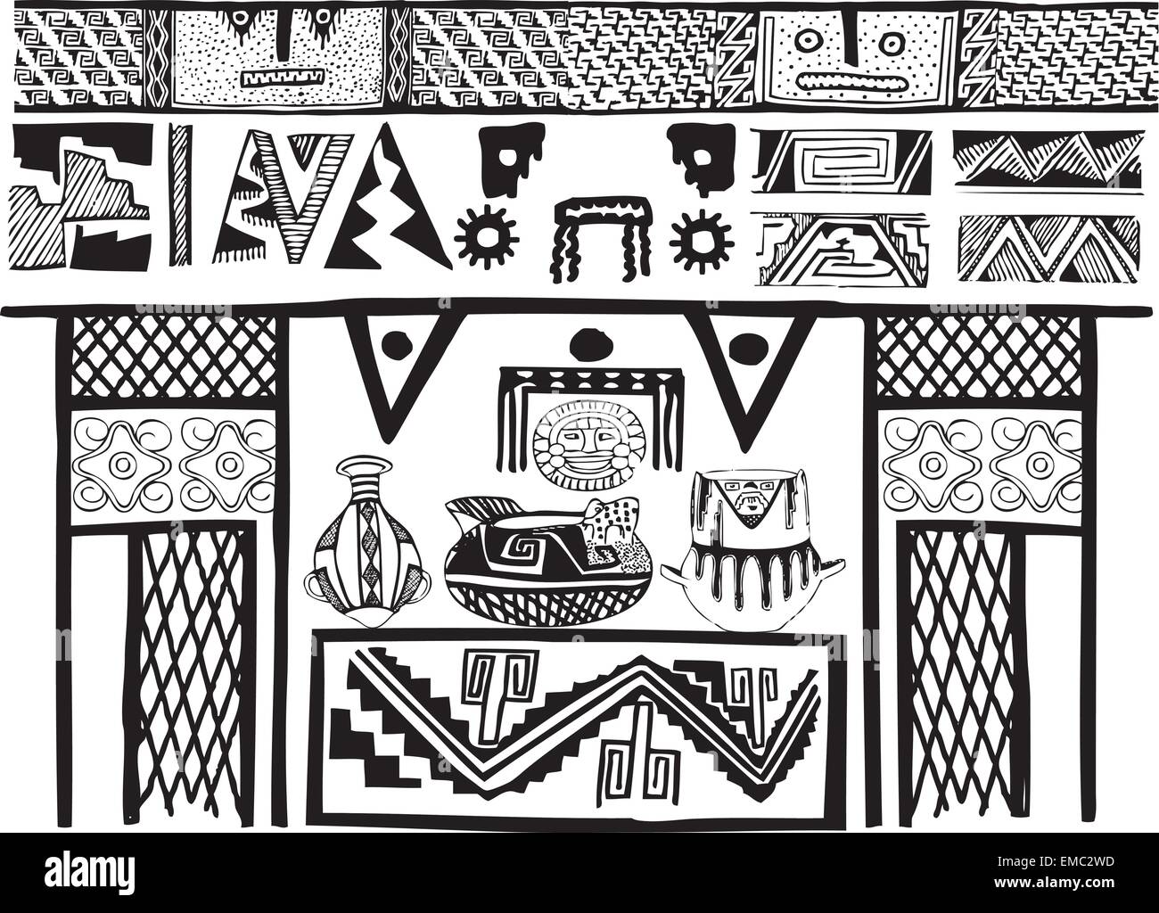 ancient pattern Vector illustration Stock Vector Image & Art - Alamy