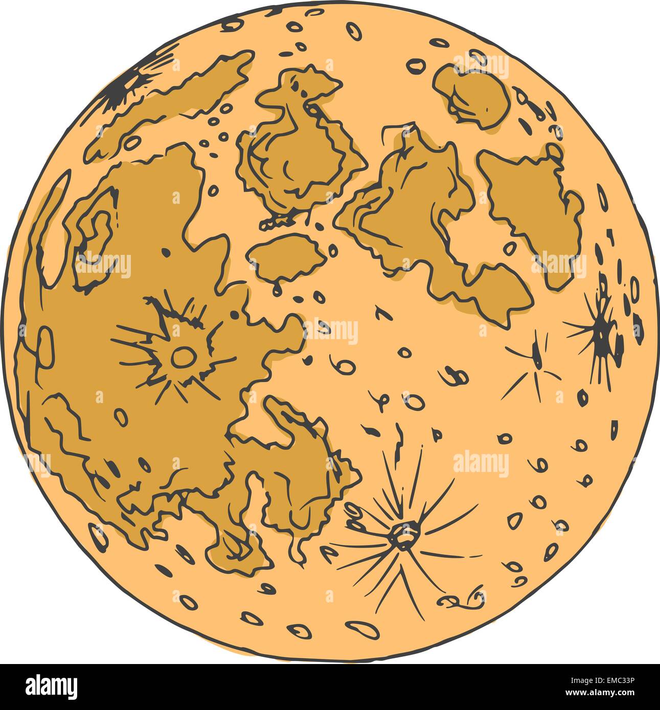 Illustration moon Stock Vector Images - Alamy