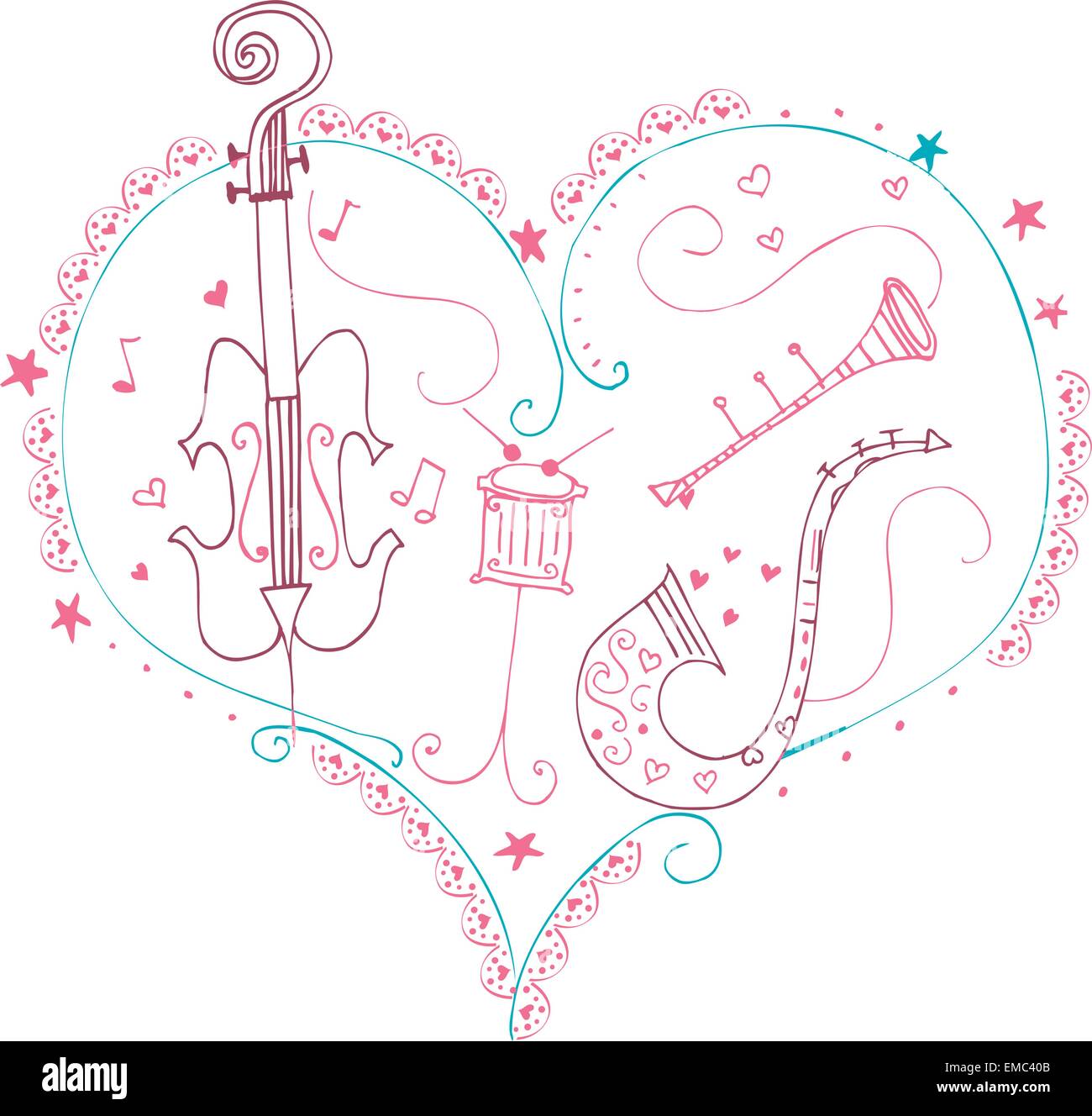 Musical instruments signs Stock Vector Images - Alamy