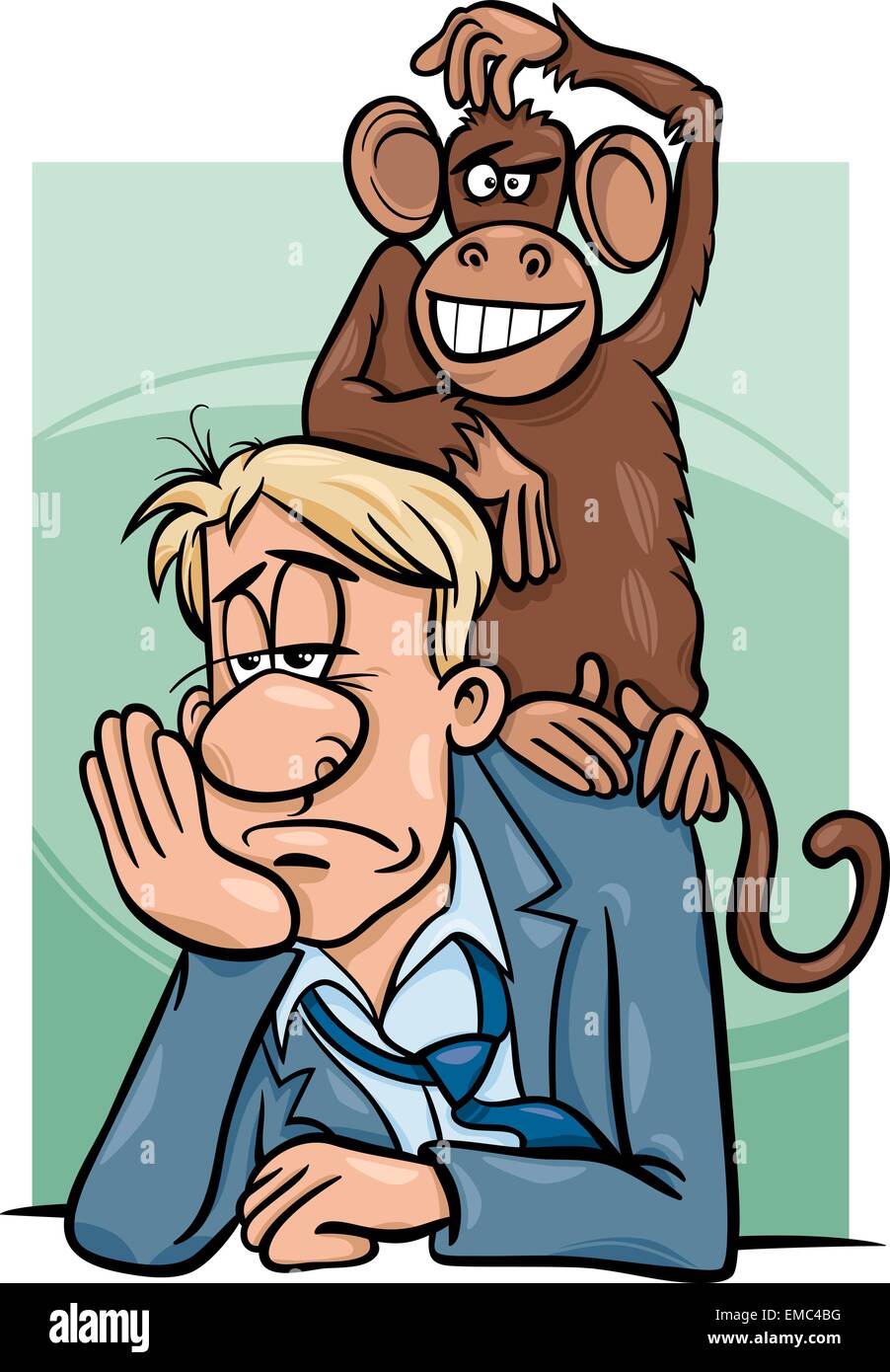 Sad monkey Stock Vector Images - Alamy