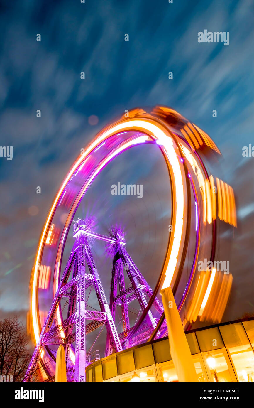 Fairground night prater vienna hi-res stock photography and images - Alamy
