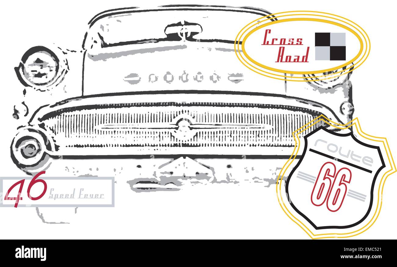 Vintage buick car Stock Vector Images - Alamy