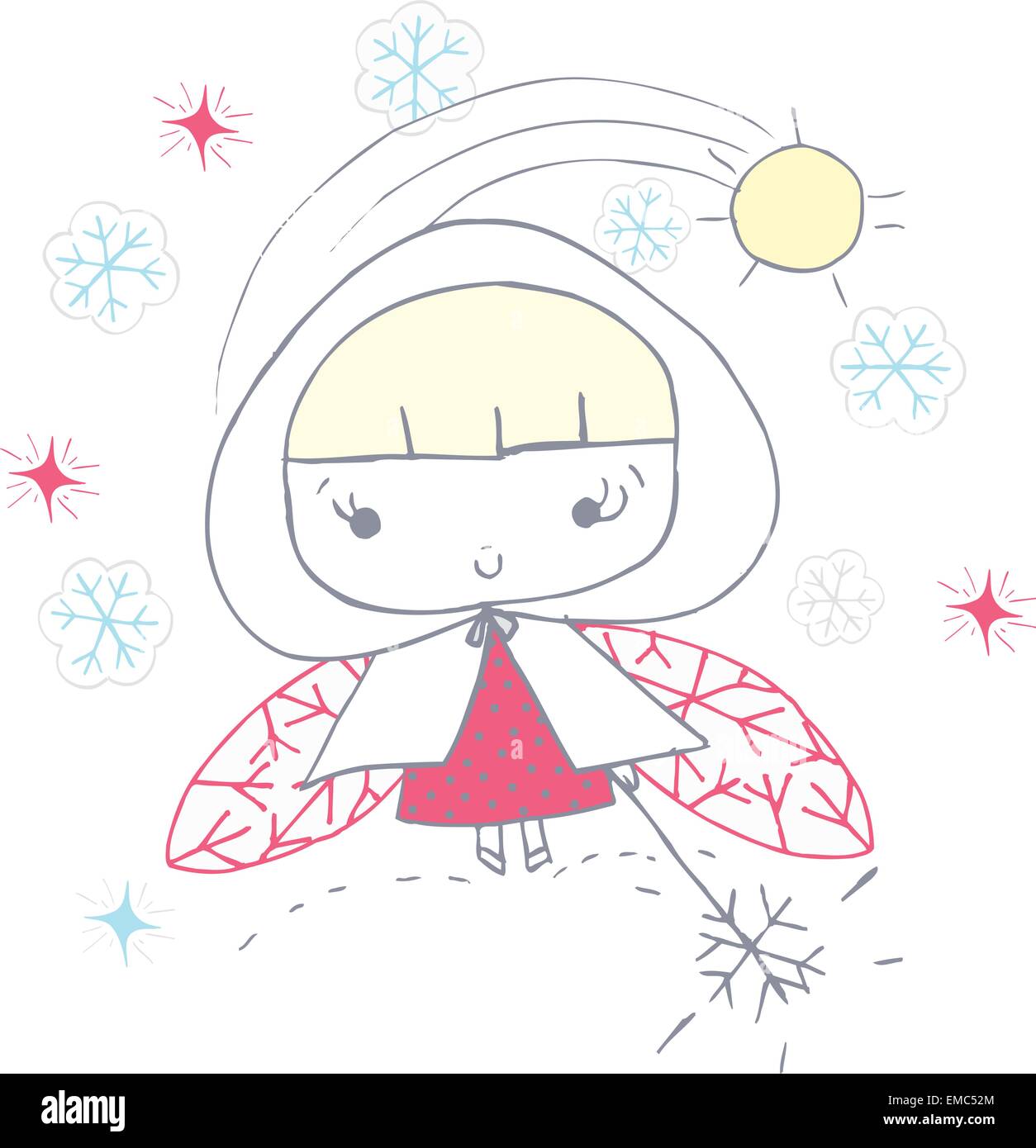 snow magic fairy Stock Vector Image & Art - Alamy