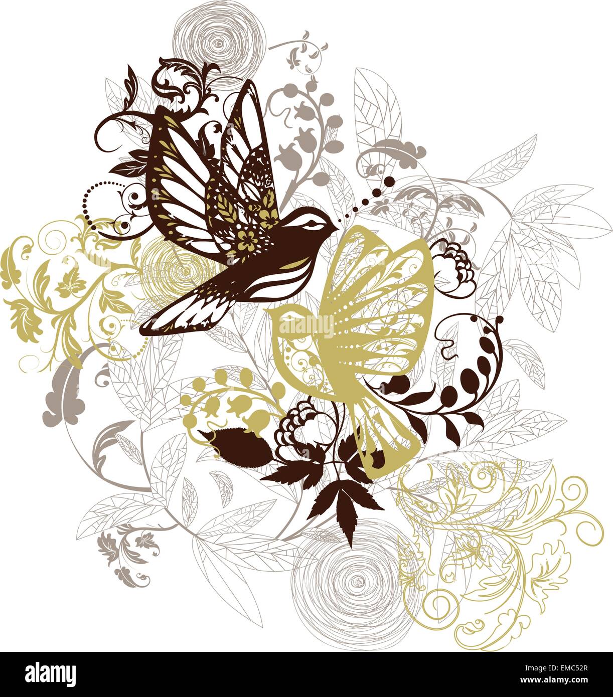 Bird pictures art Stock Vector Images - Alamy